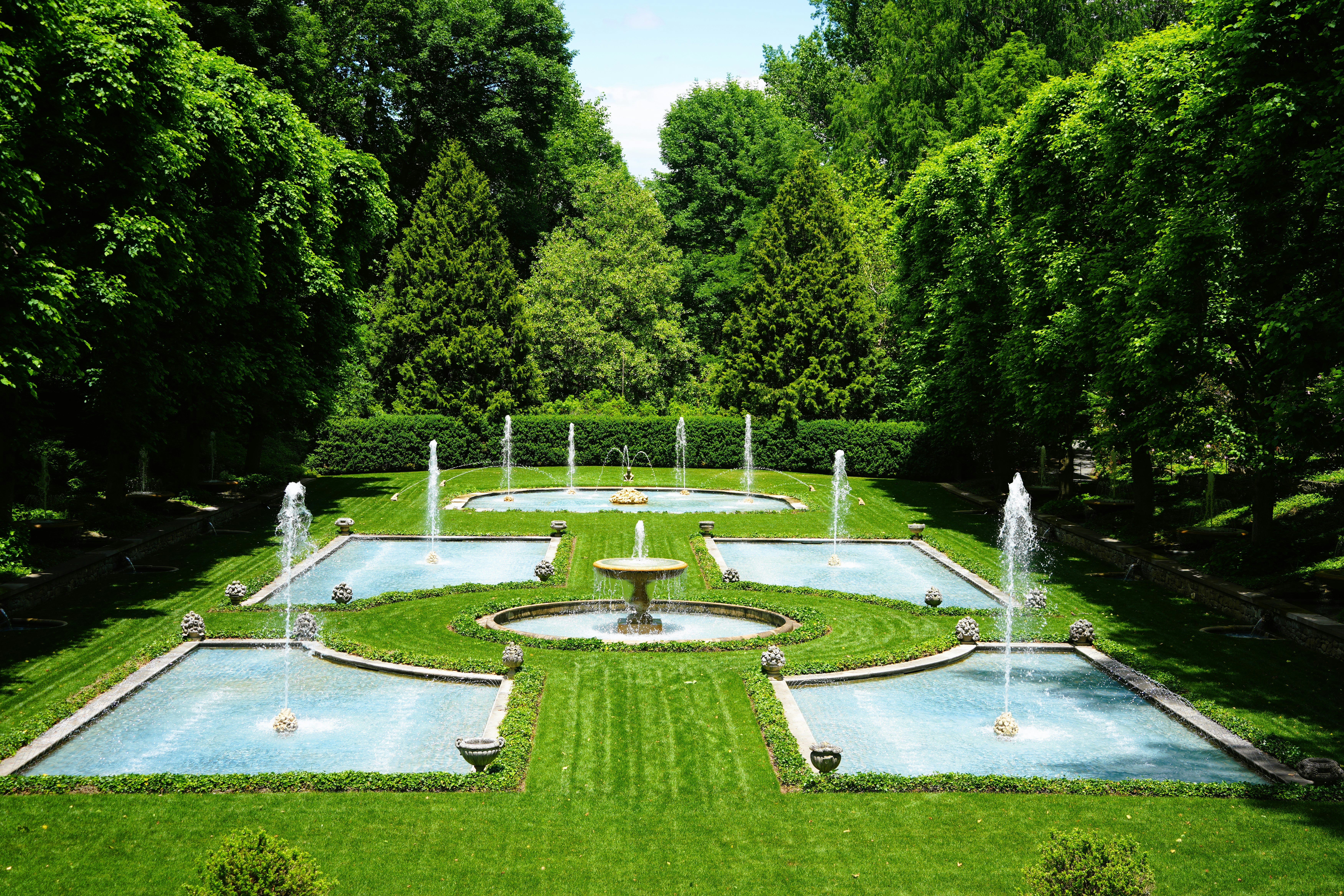 A water fountain guarding.