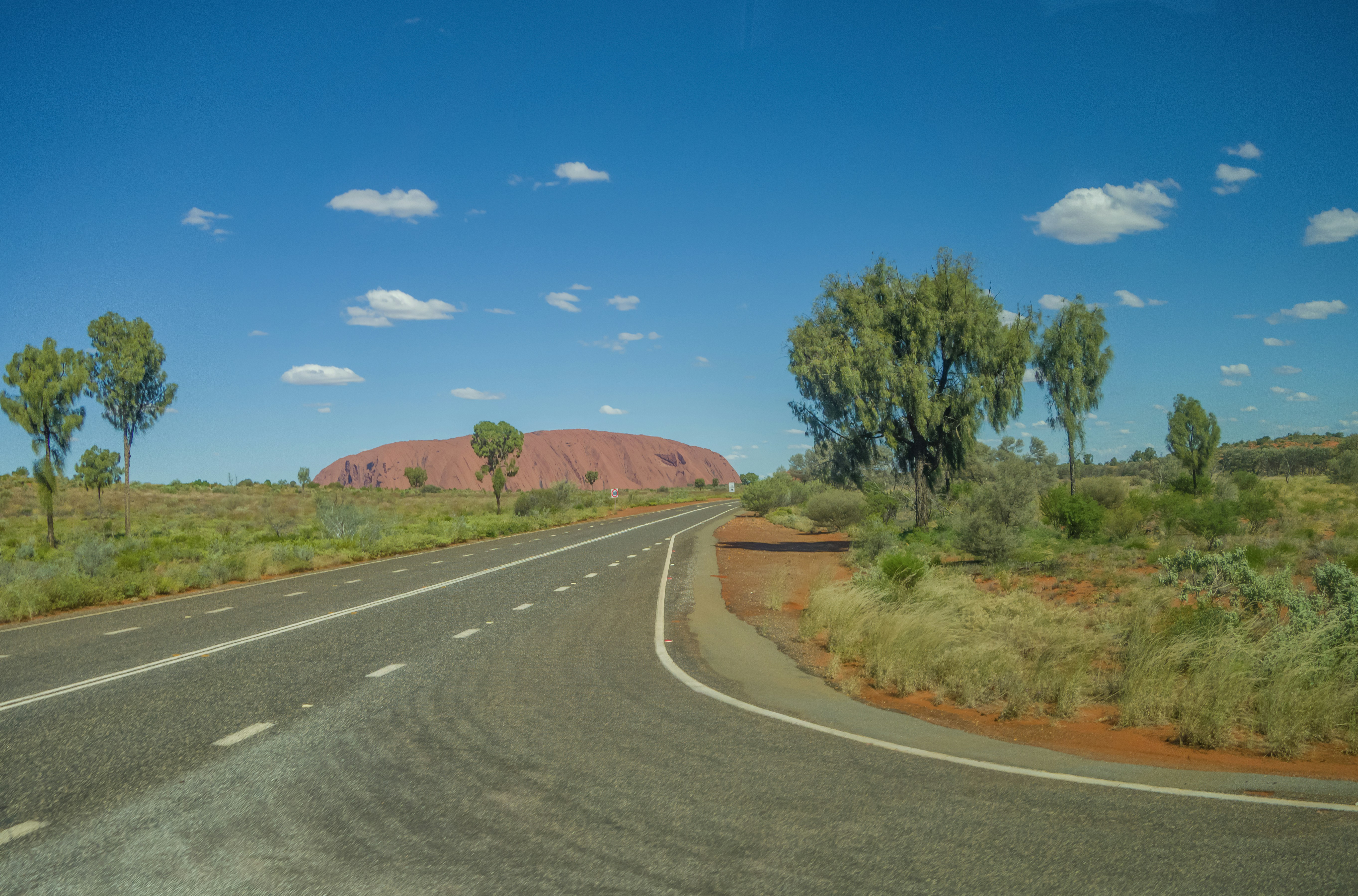 Desert Road to Uluru-Esque Silhouette