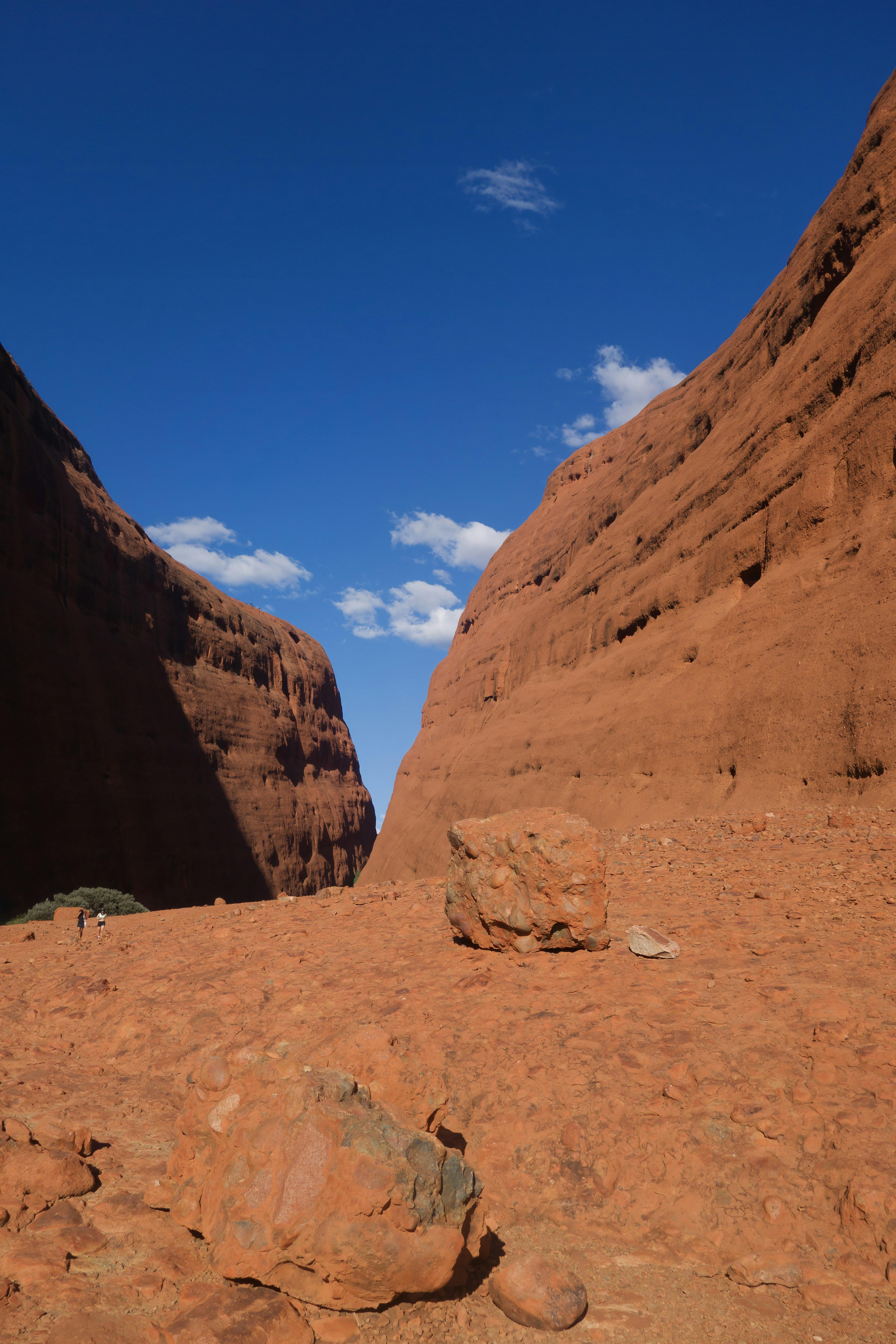 Red Canyon Gate: A Narrow Path Between Two Cliff Walls