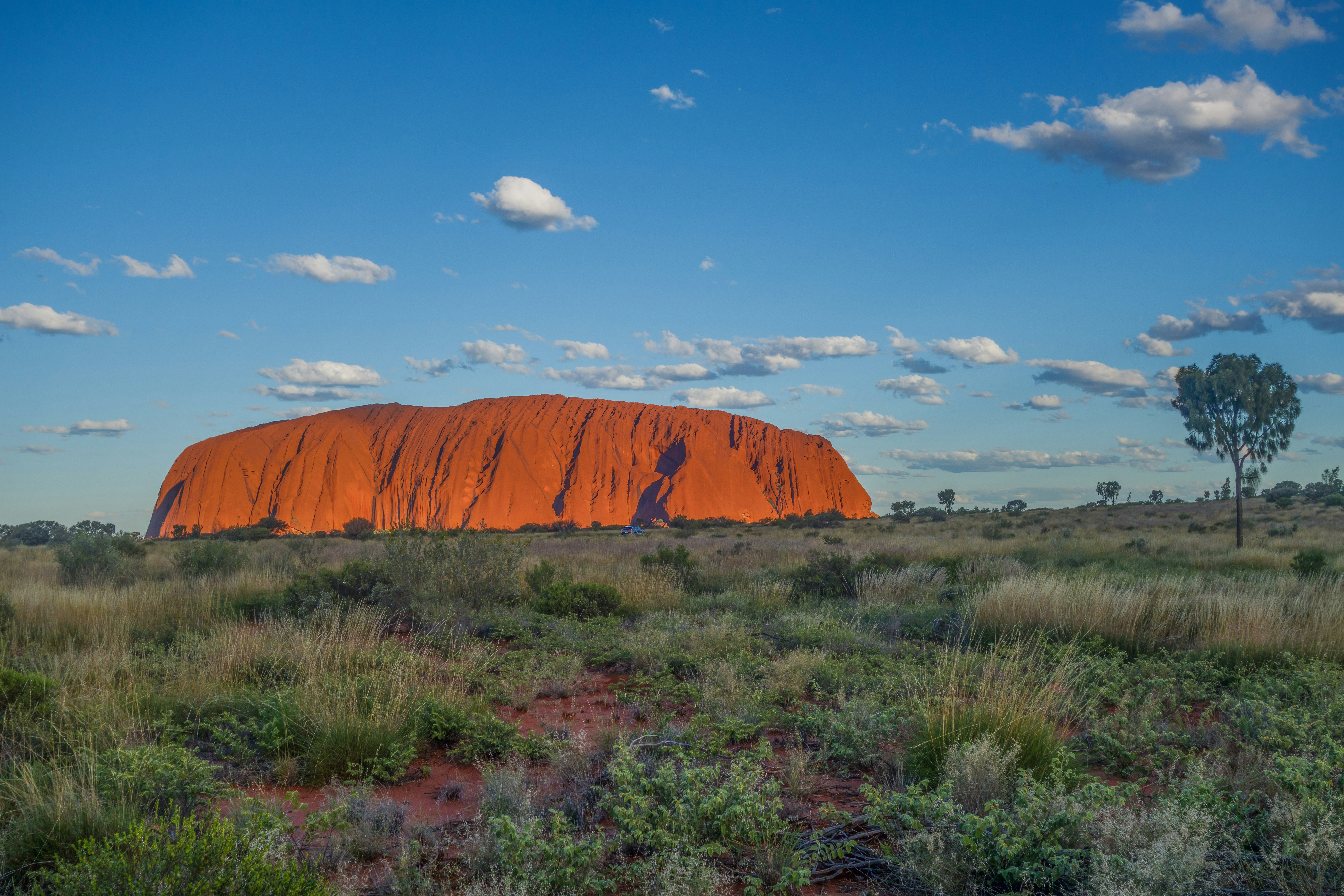 Uluru-like Monolith Rises in Australian Outback Plain