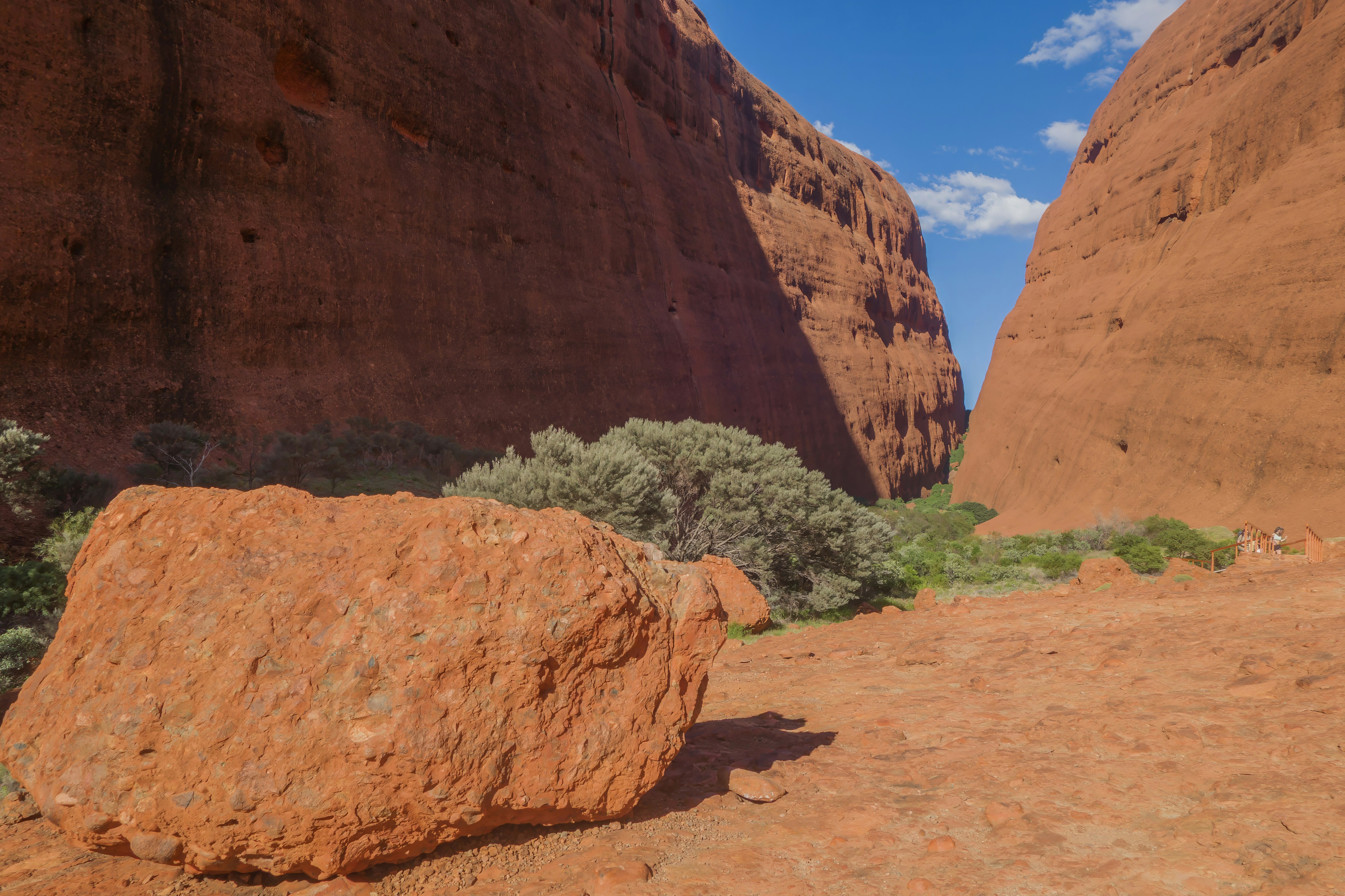 Red Canyon Corridor under a Clear Blue Sky