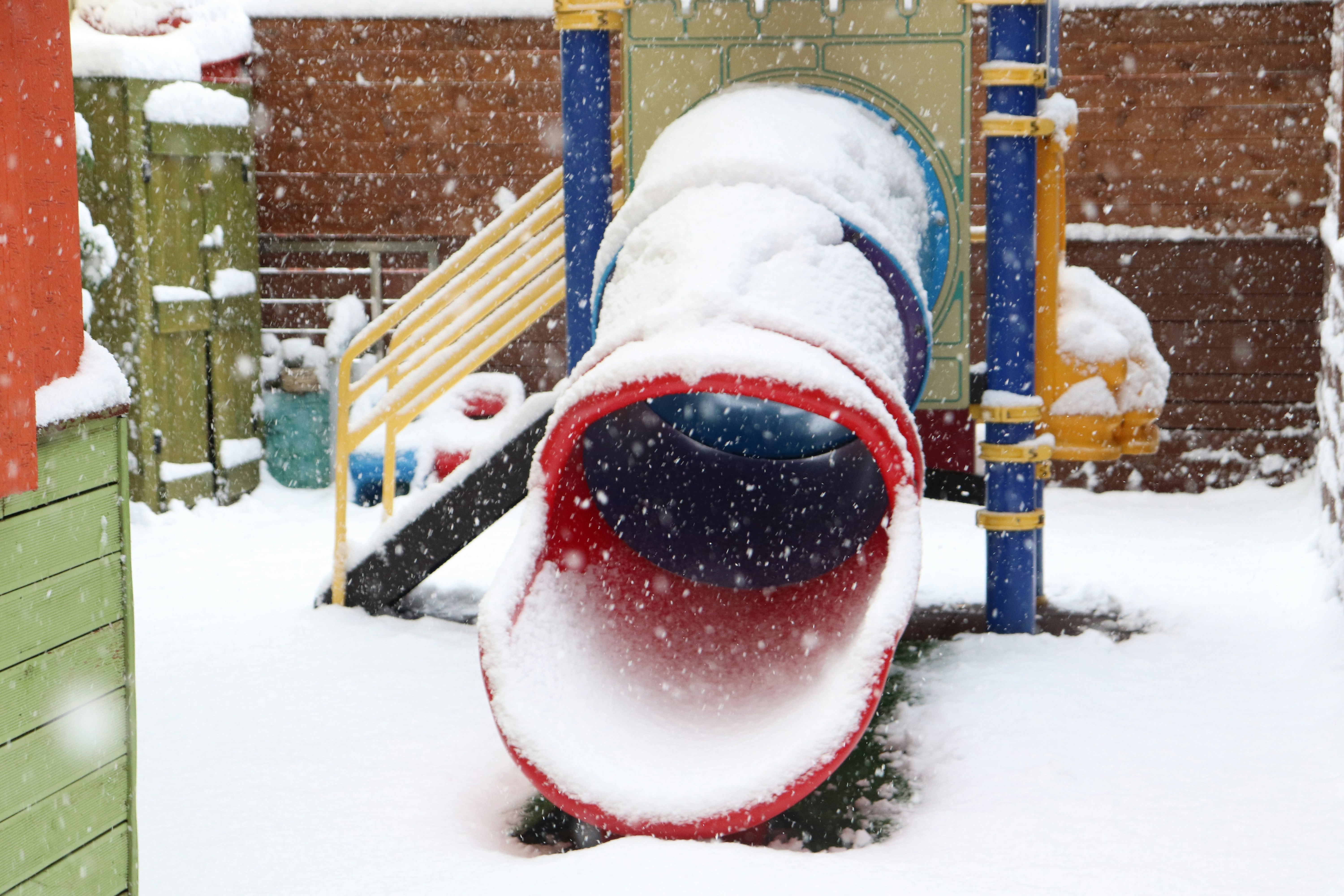 Snow Slide: Red Front Skull of the Playground Tunnel