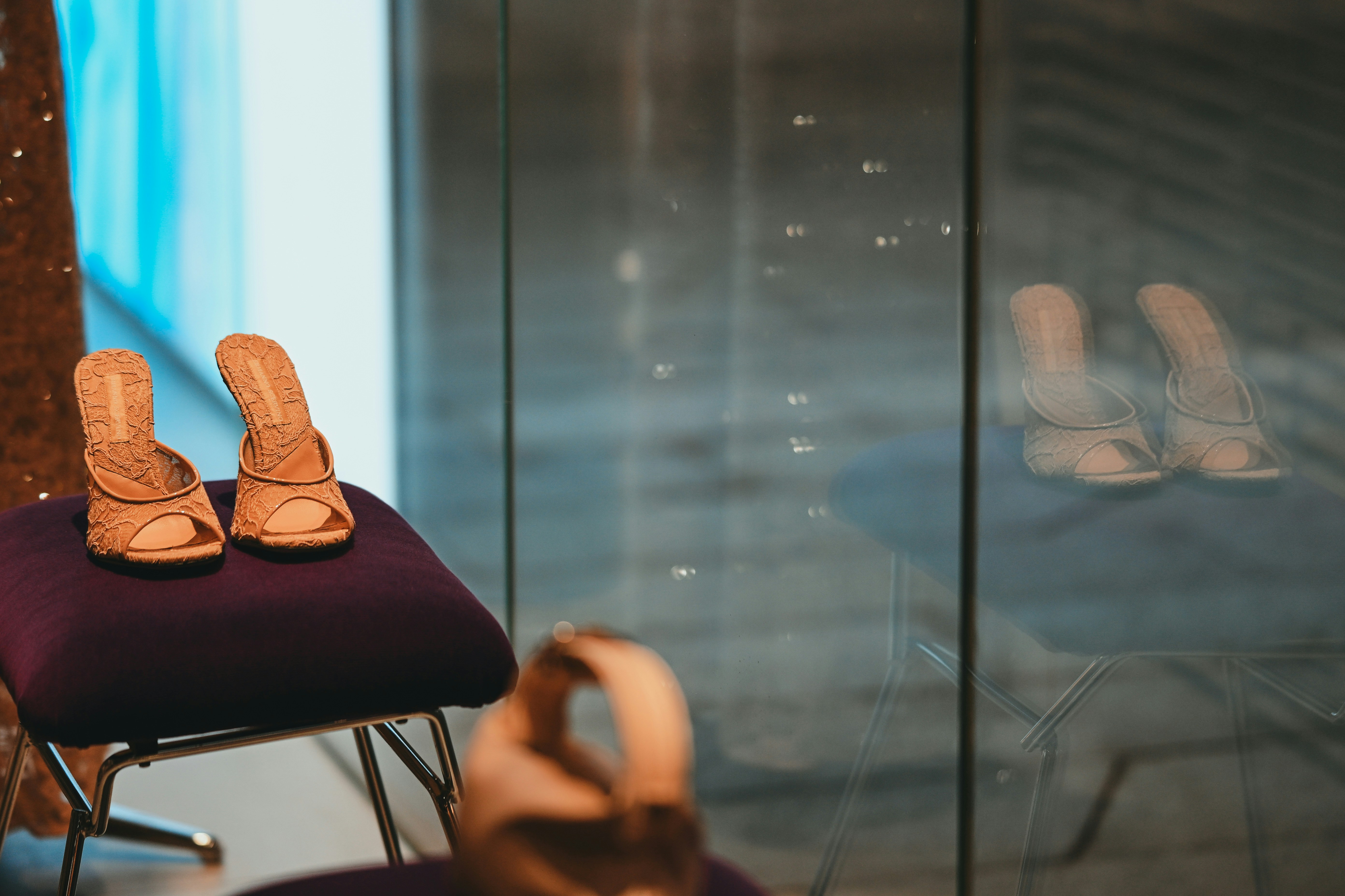 Footwear in Focus: Sandaled Heels on a Silent Stage