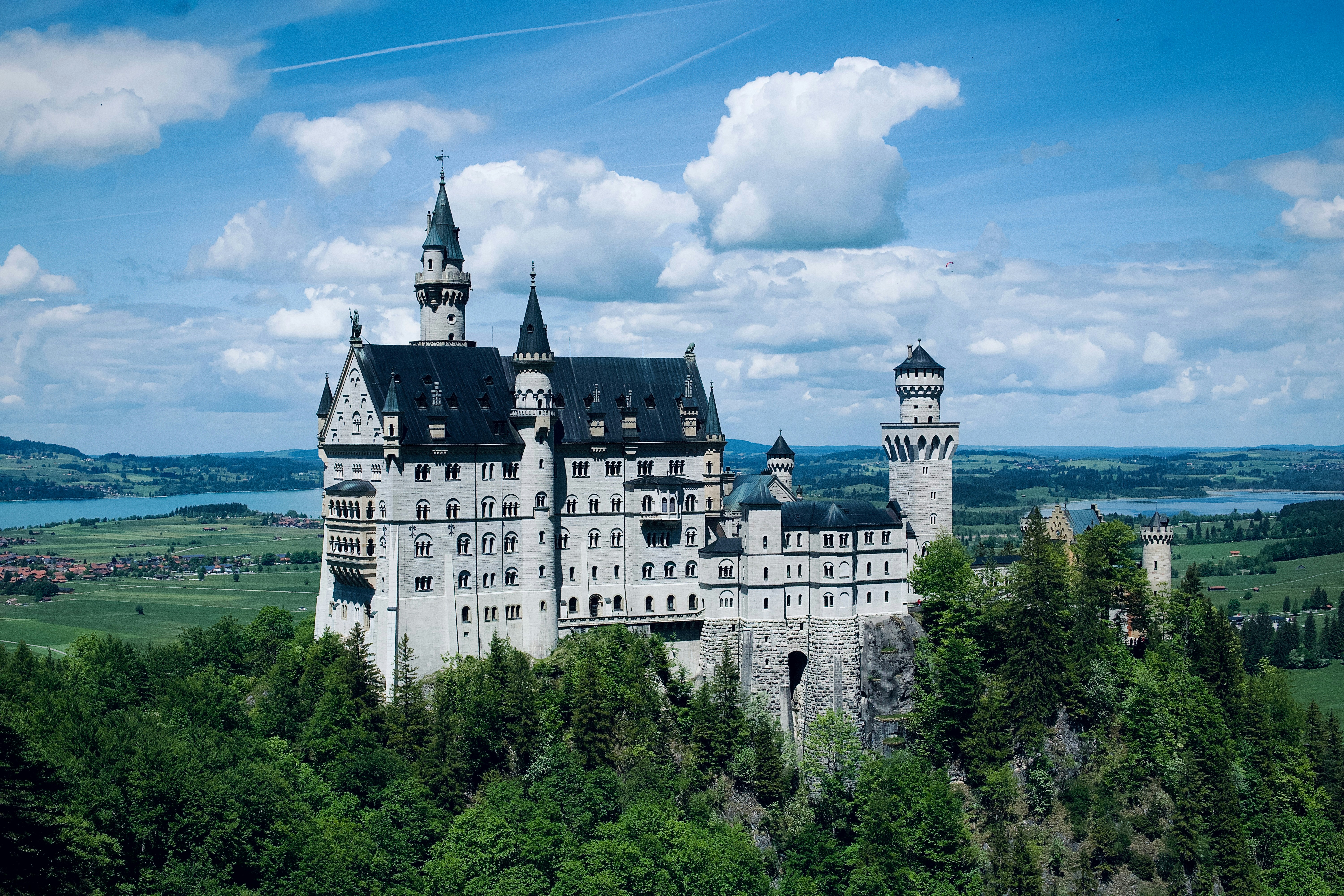 Castle in the Clouds: A Bavarian Fortress Crowned by Pines