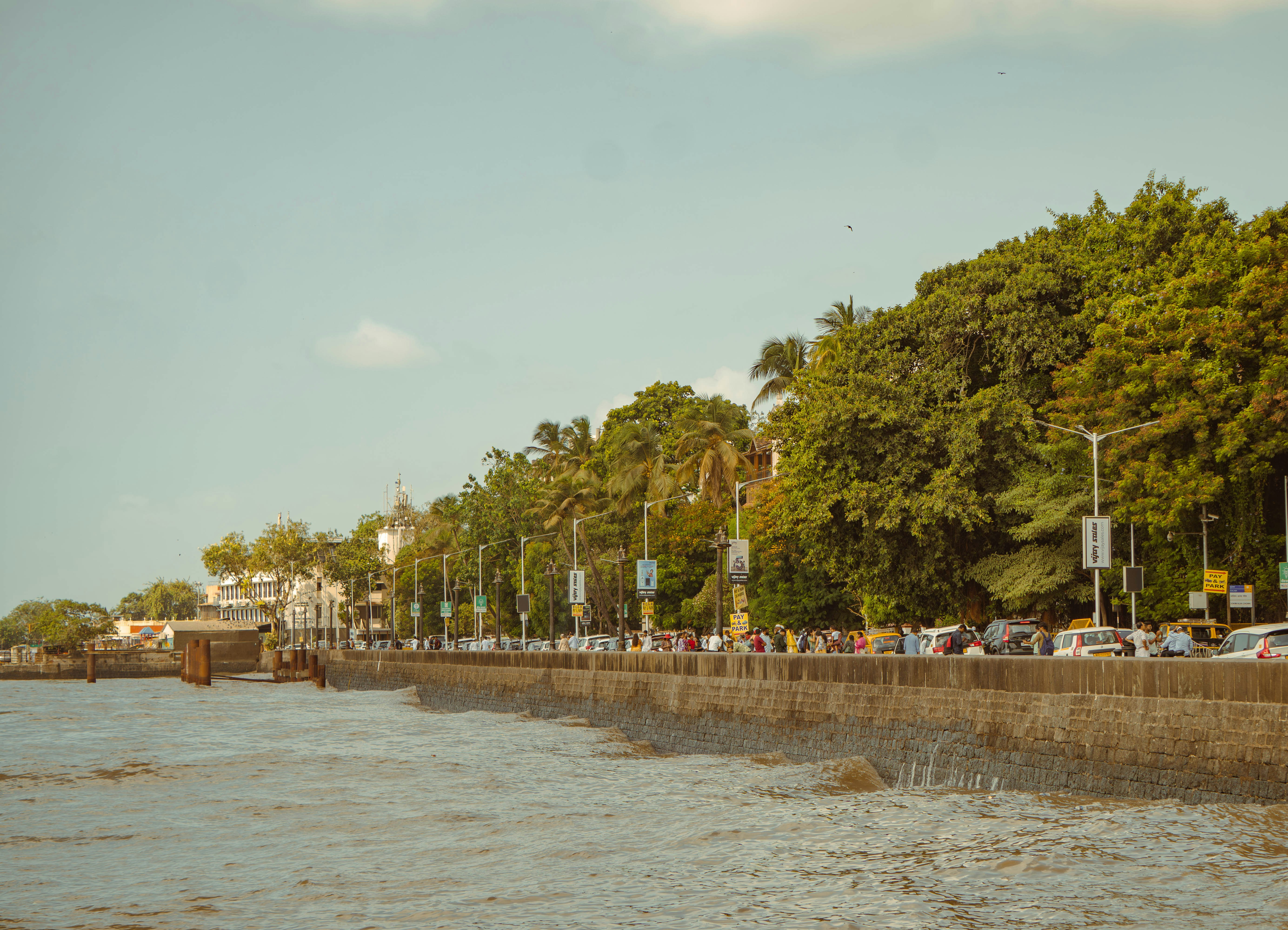 Coastal promenade in warm afternoon light