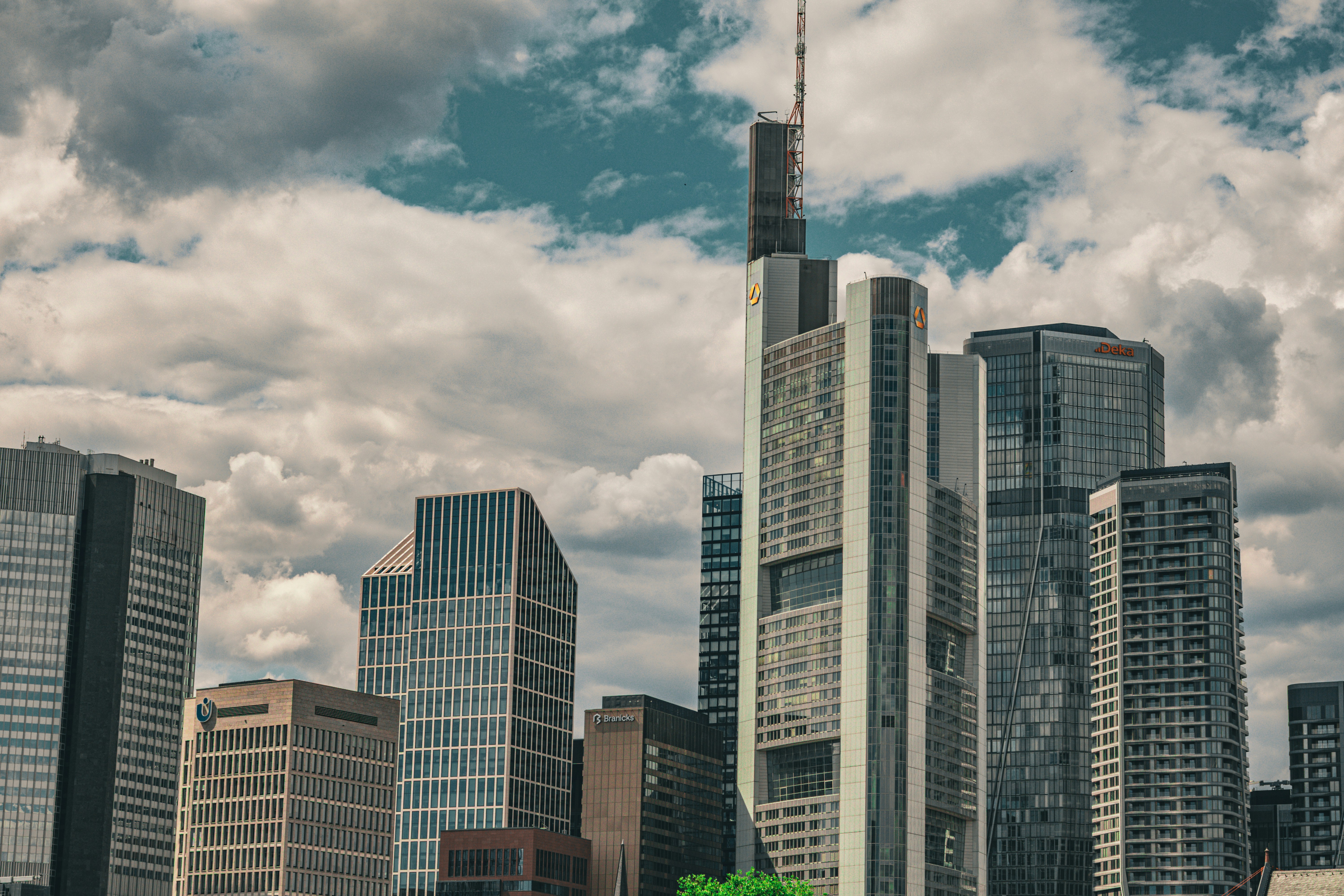 Skyscraper Crown: A City’s Vertical Pulse Under a Skiescape