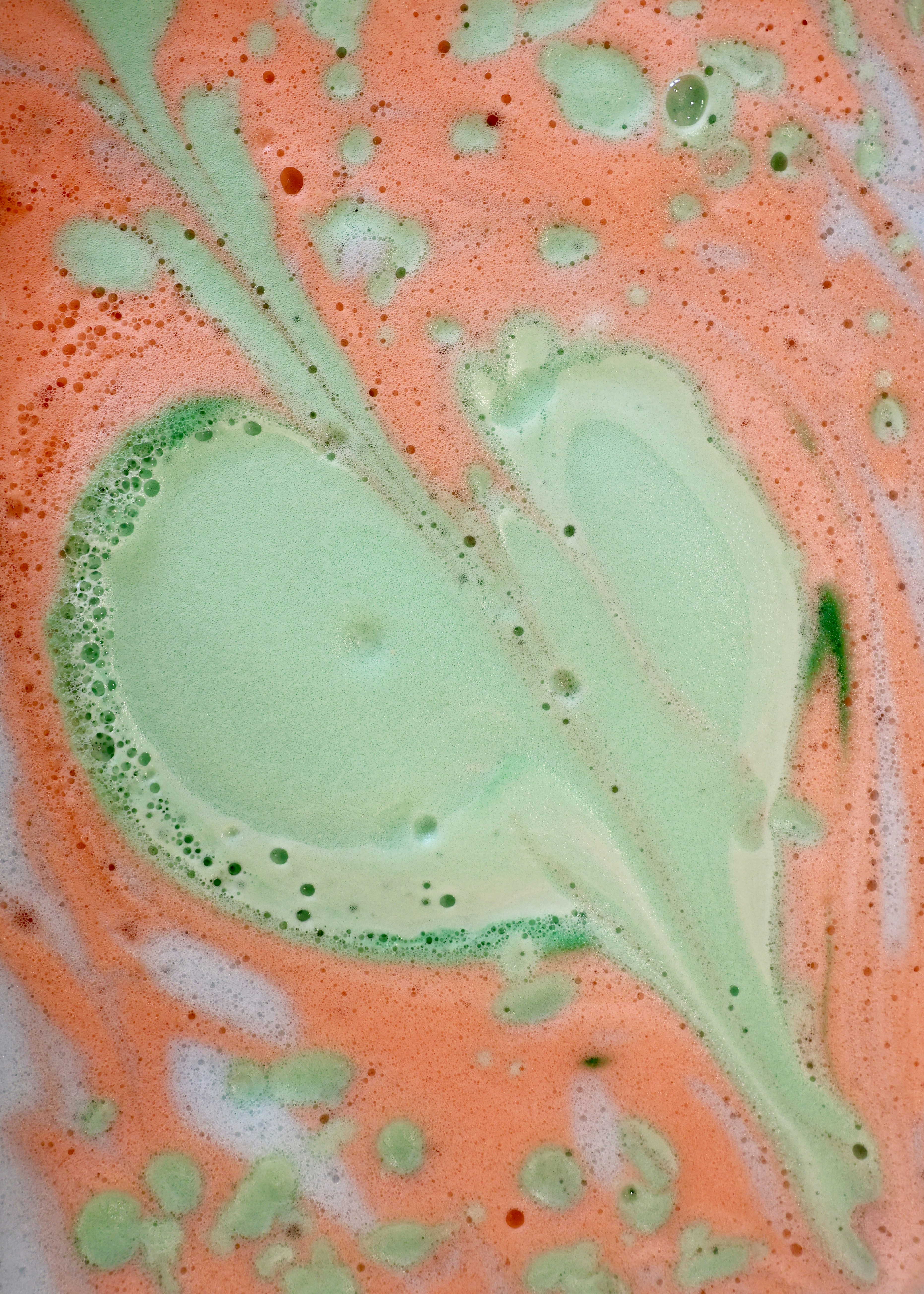 Swirled Alchemy: A Coral-Creme Abstract