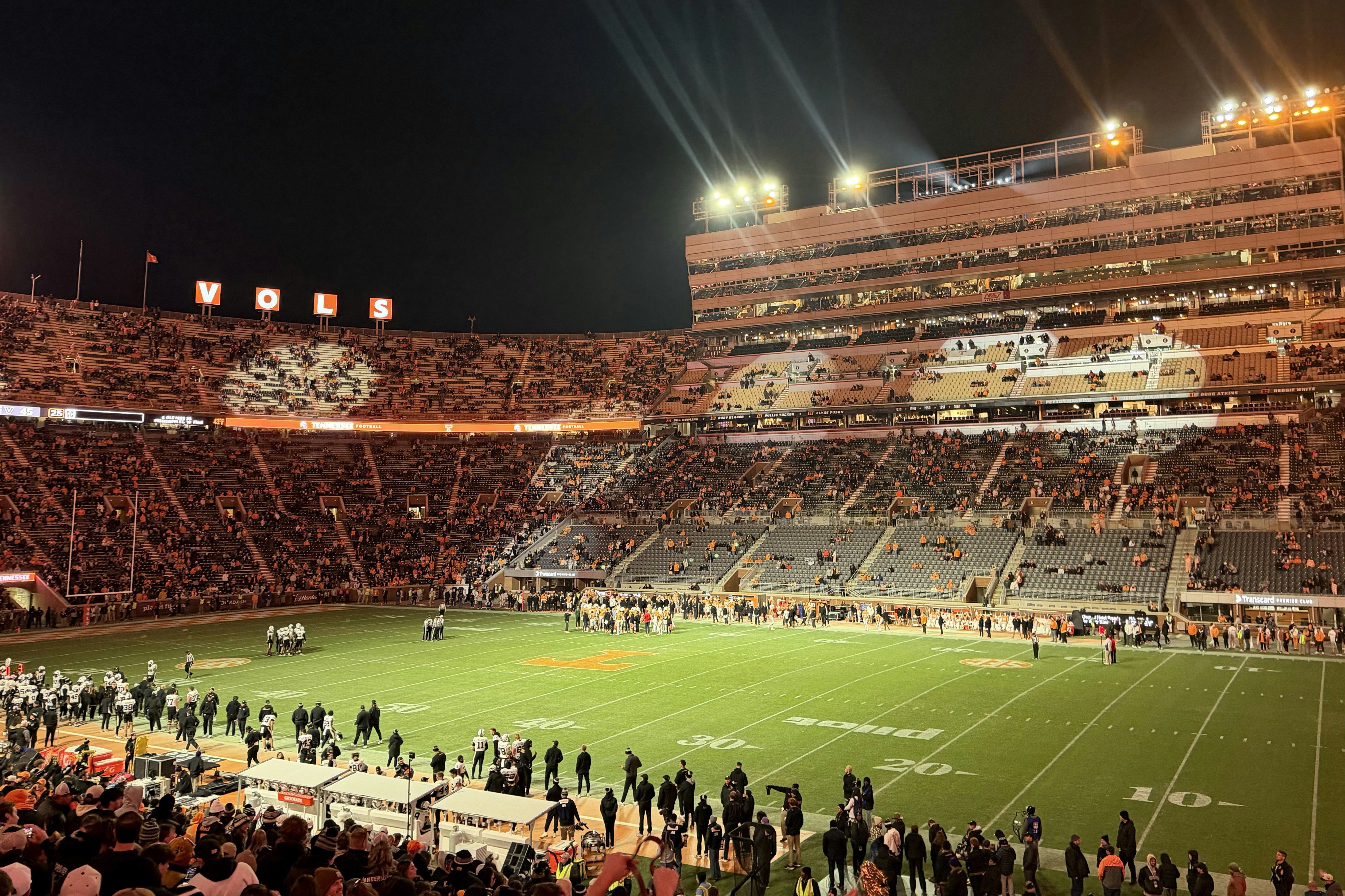 Night Under the Lights: A Packed Stadium Post-Call for Kickoff