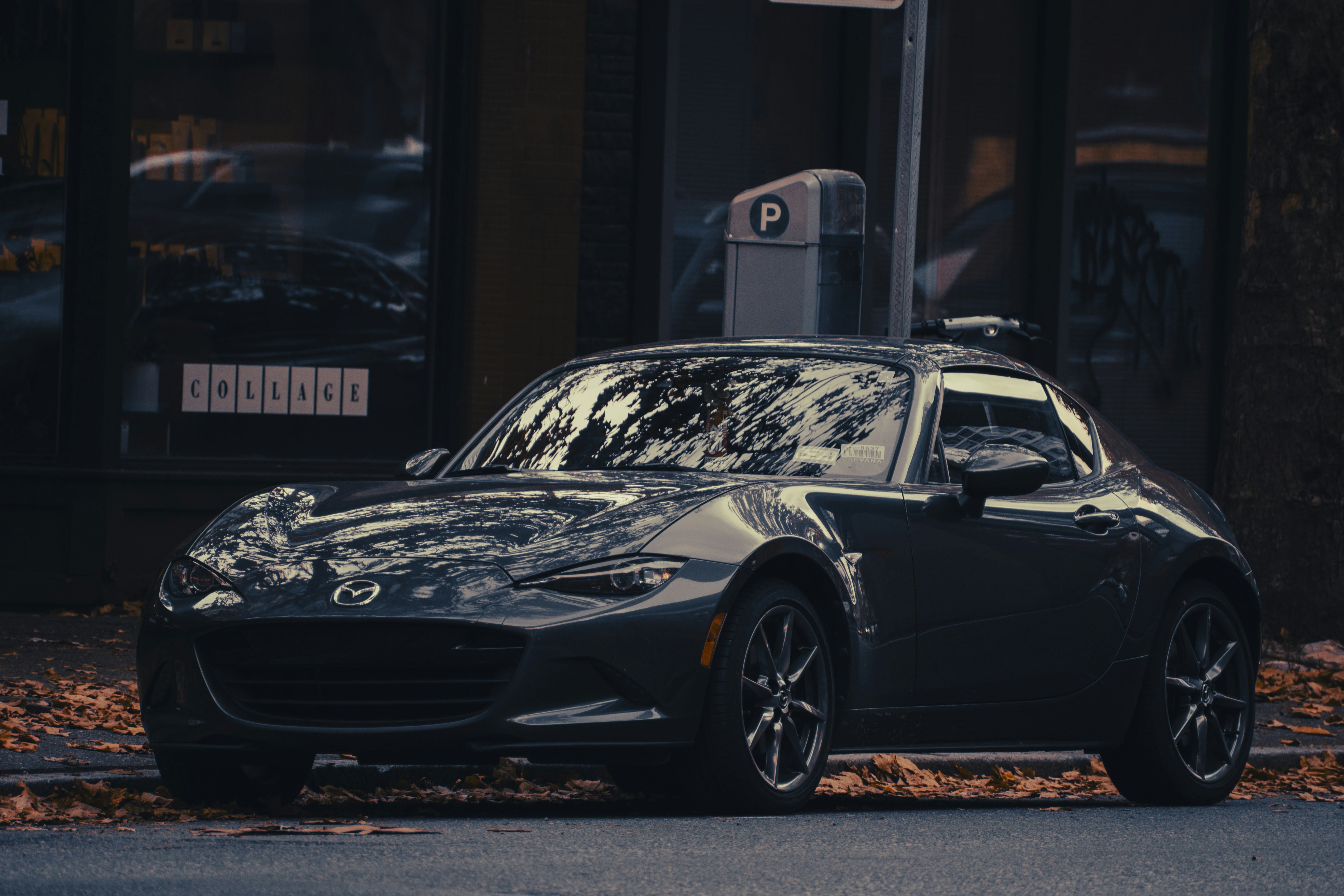 Midnight Roadster Under Streetfall