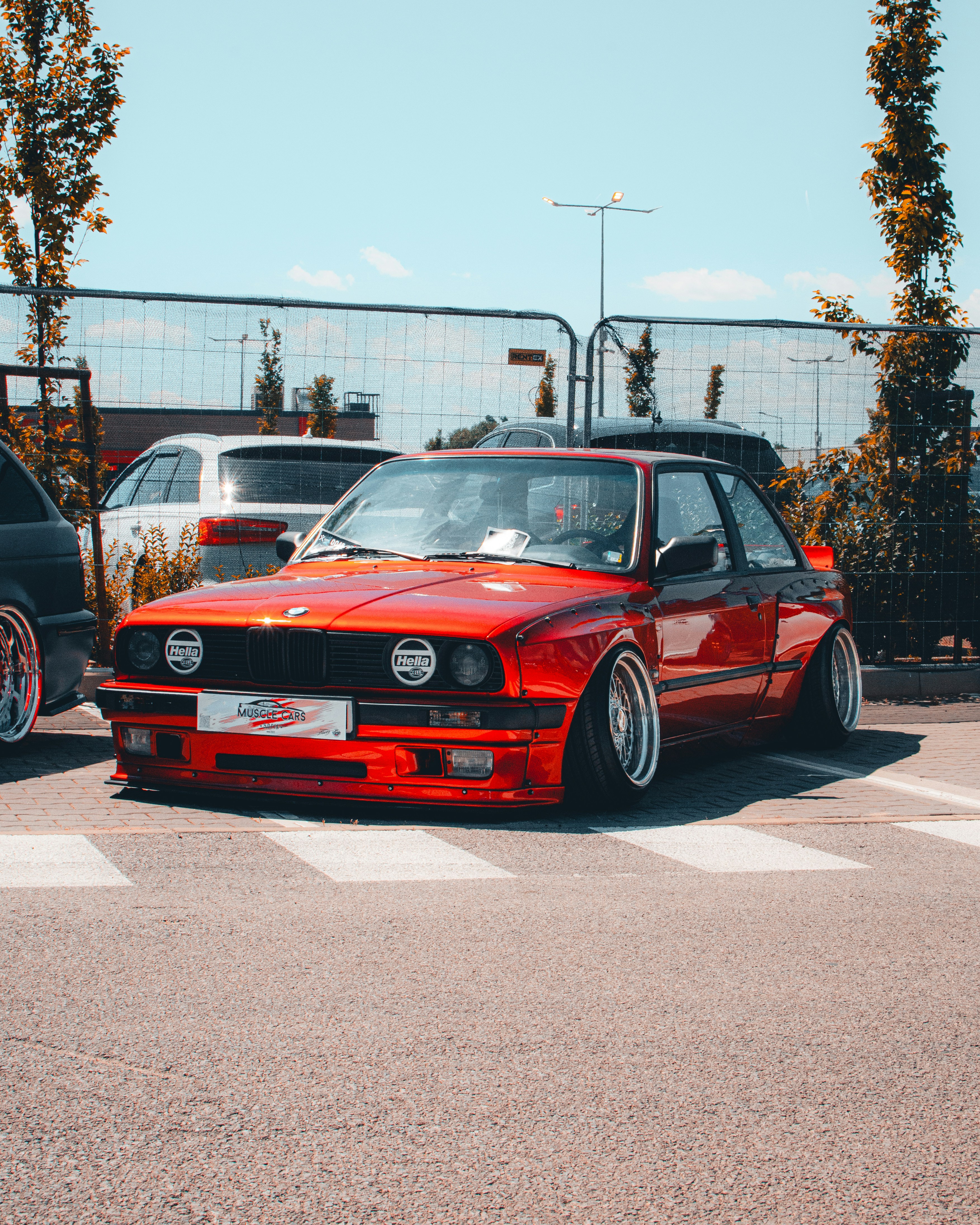 Red Skyline: a lowered, wide-bodied hatch turned street star
