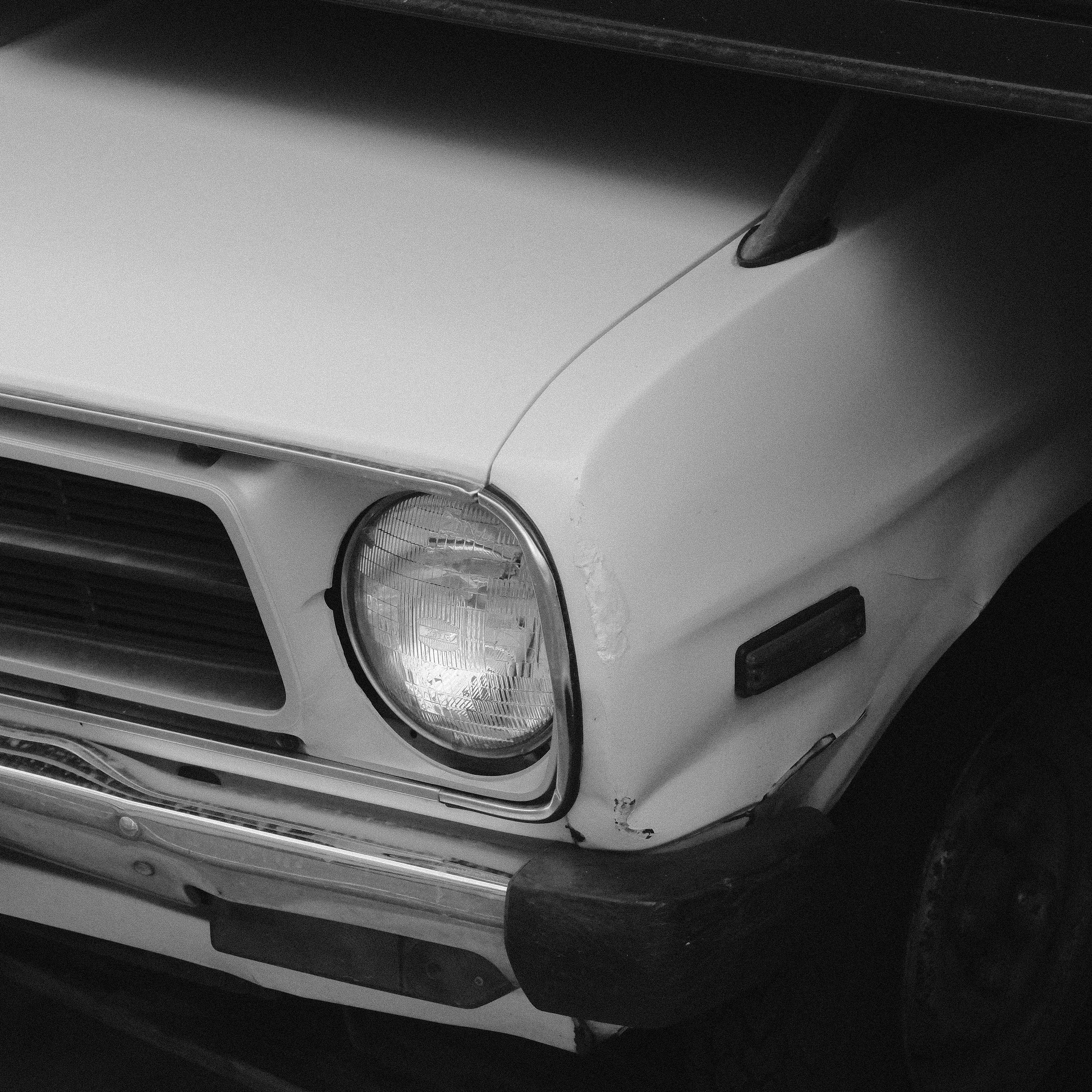 Worn Front Corner of a Classic Pickup