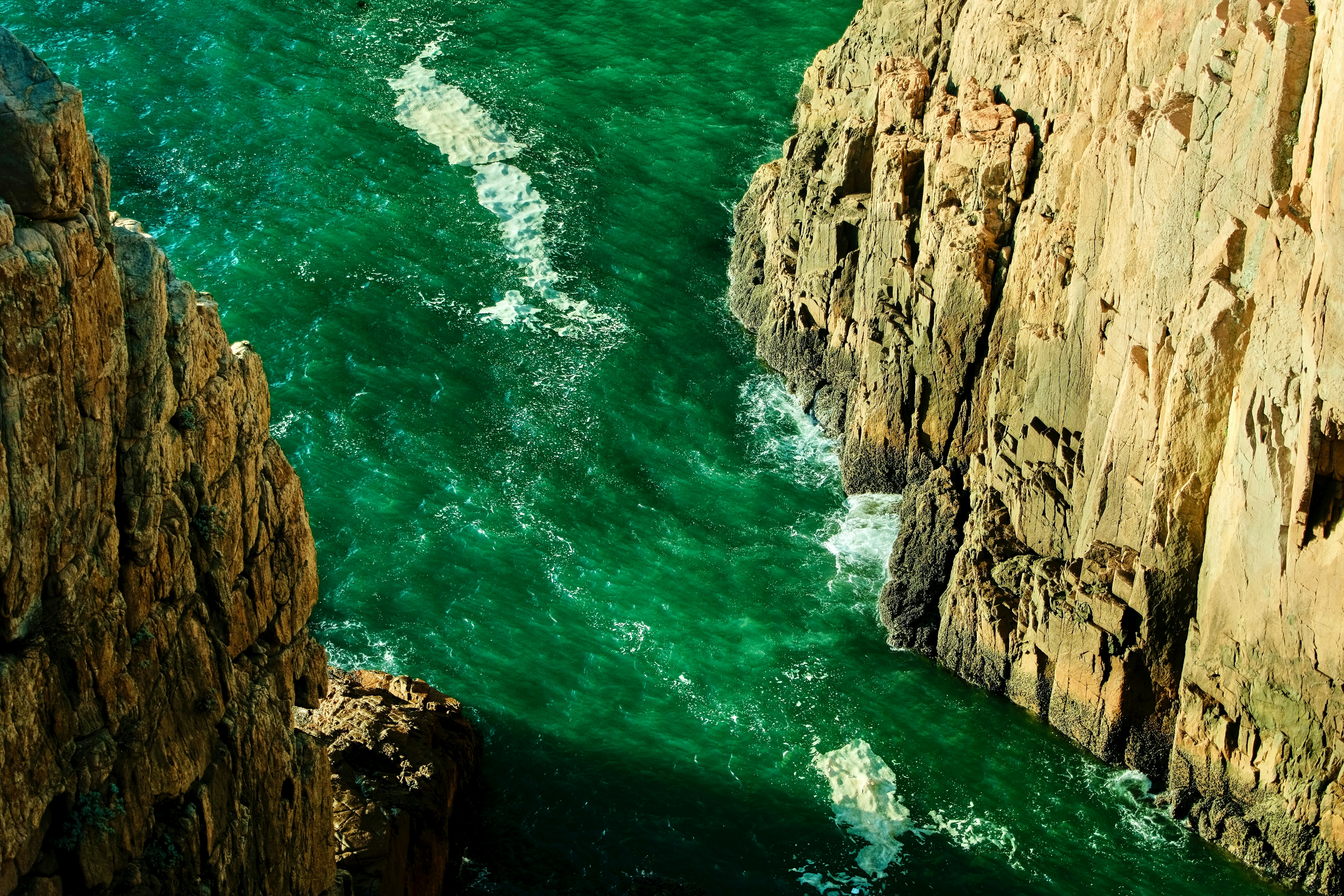 Sea Gate Between Weathered Cliffs