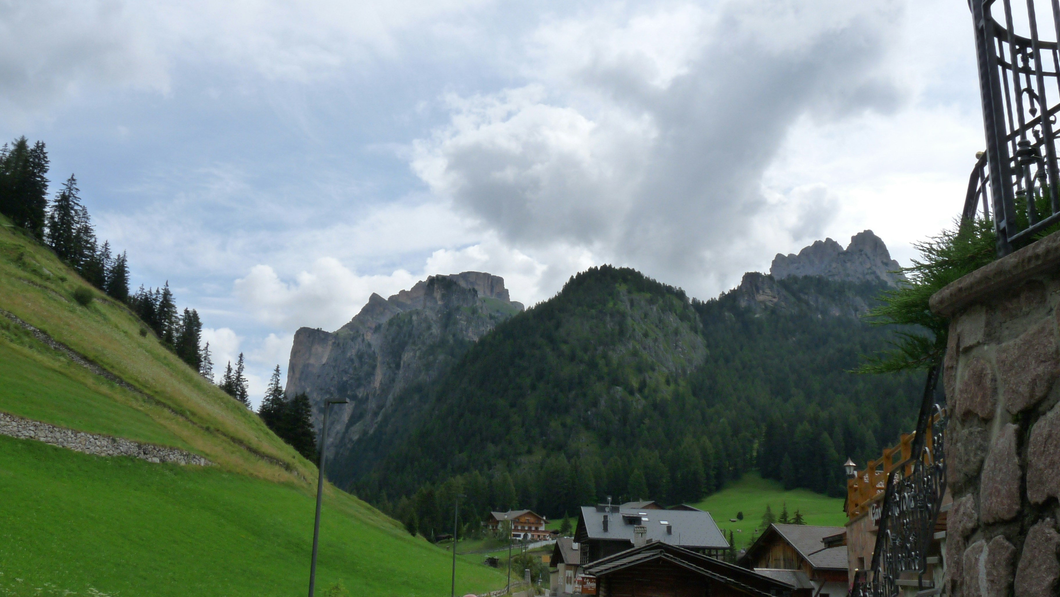 Alpine Village Under a Majestic Ridge