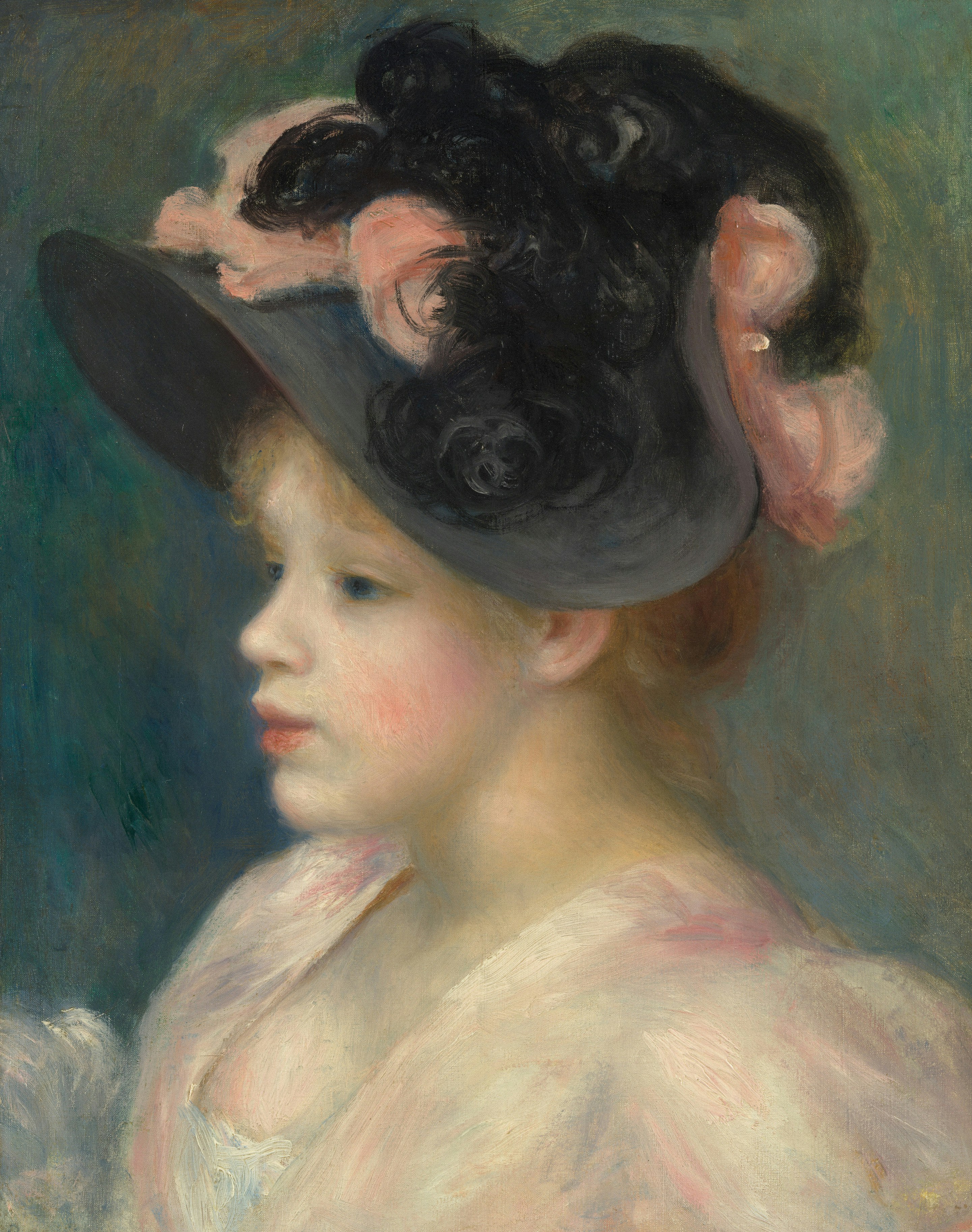 Portrait in Soft Light: A Lady in a Feathered Hat