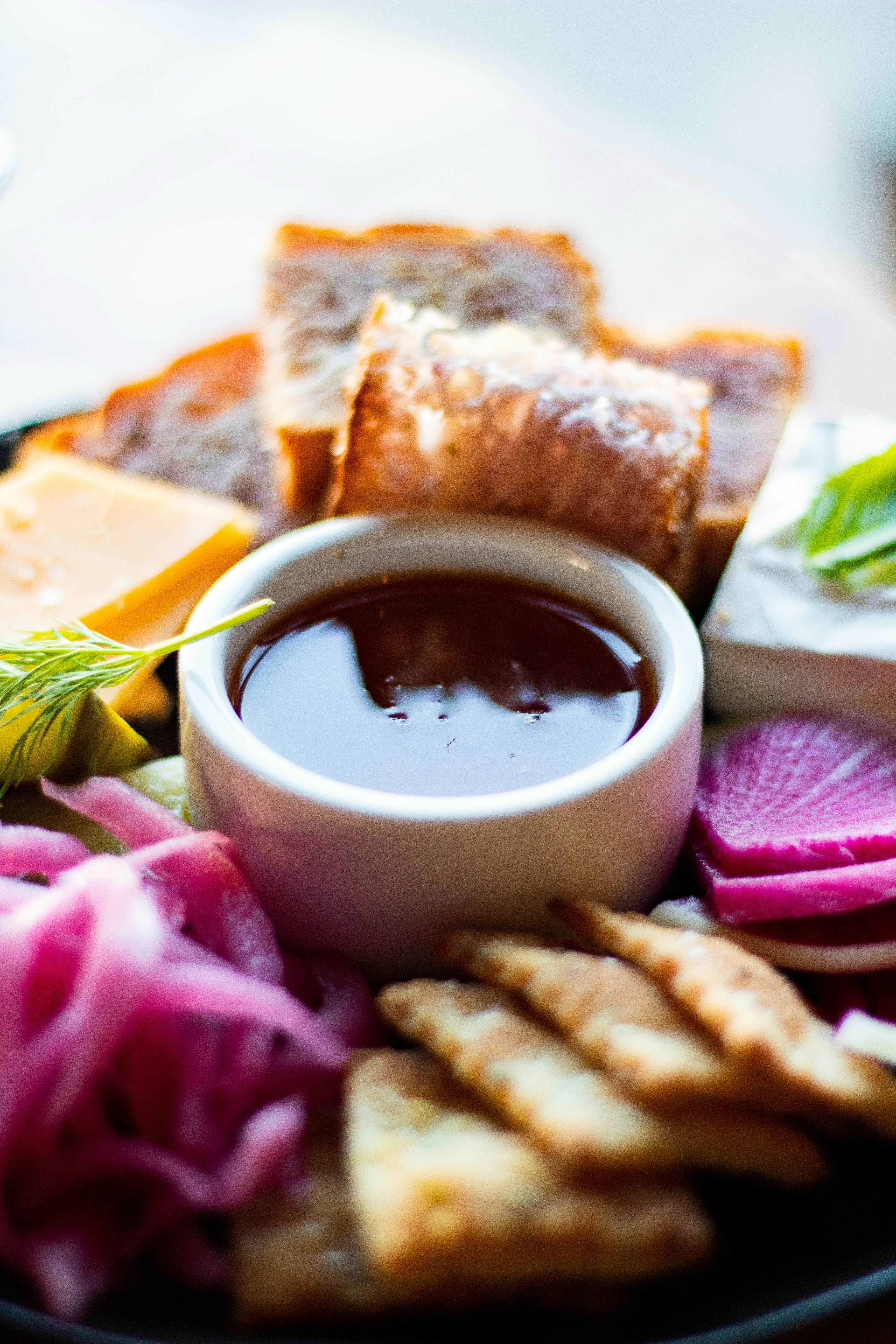 Center Plate: A Rustic Charcuterie Spread with Dark Dip