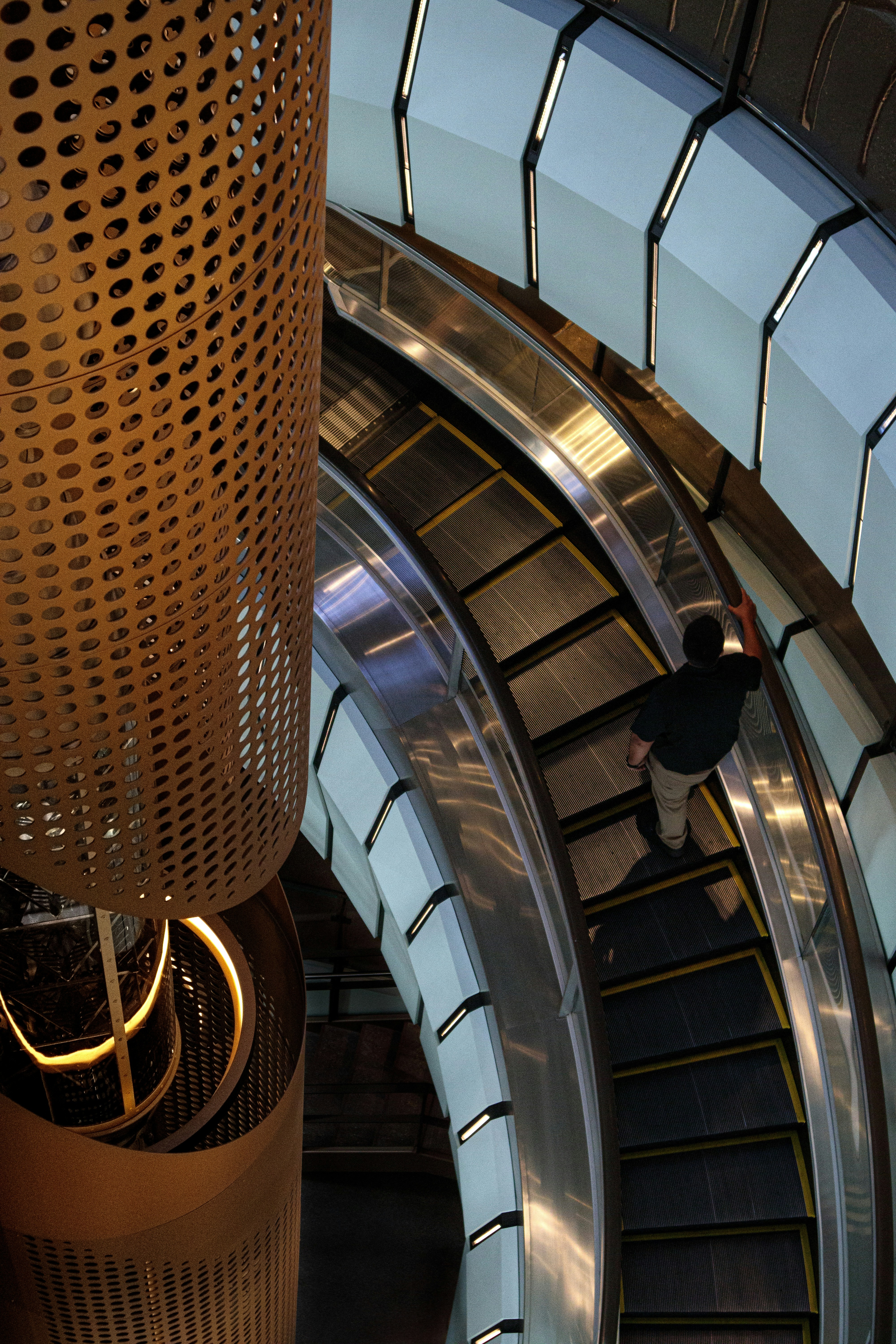 Spiral Descent: An Industrial Escalator Aerial
