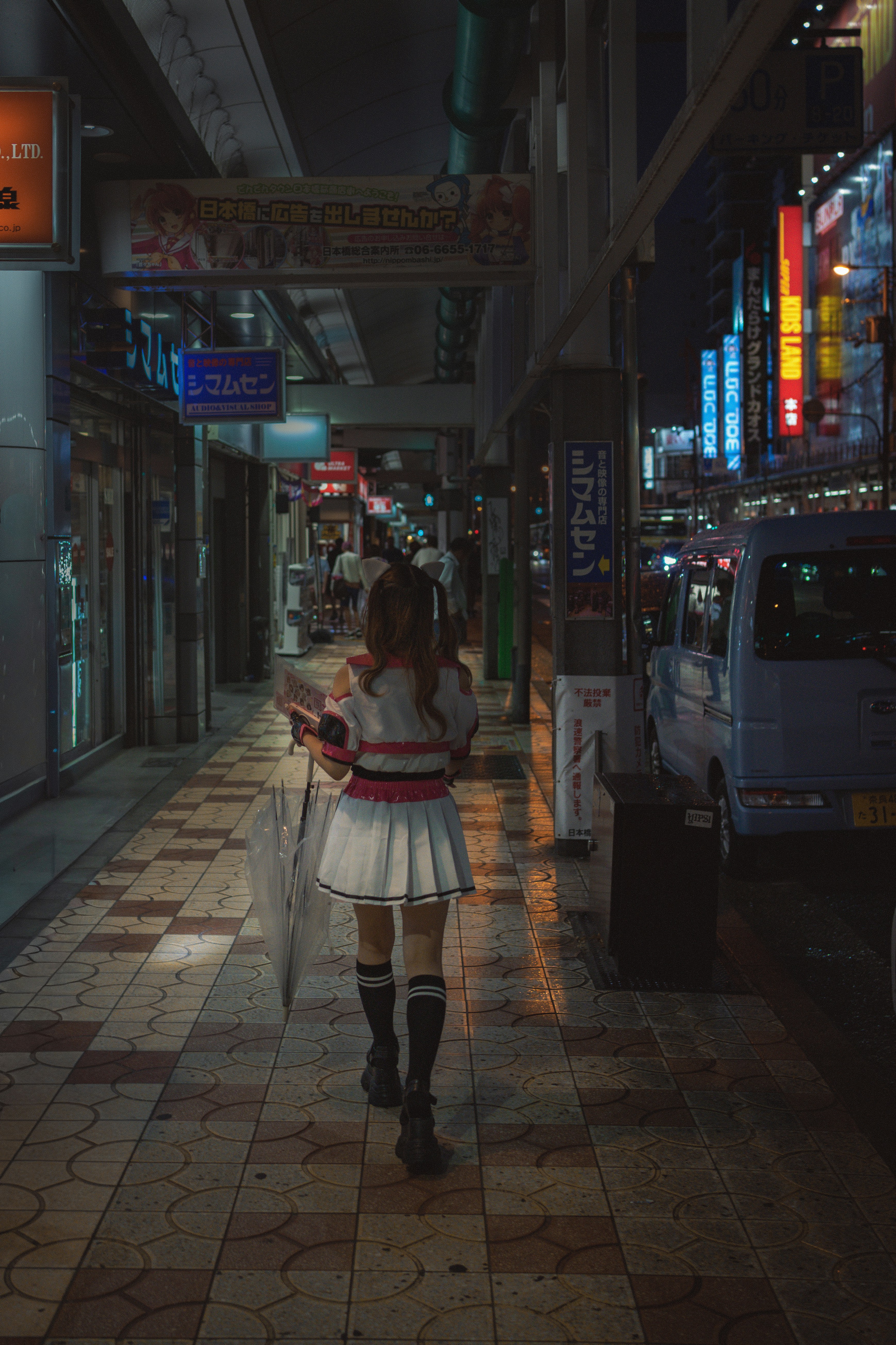 Midnight City Steps: A Costume-Clad Stroll Through Neon Alleys