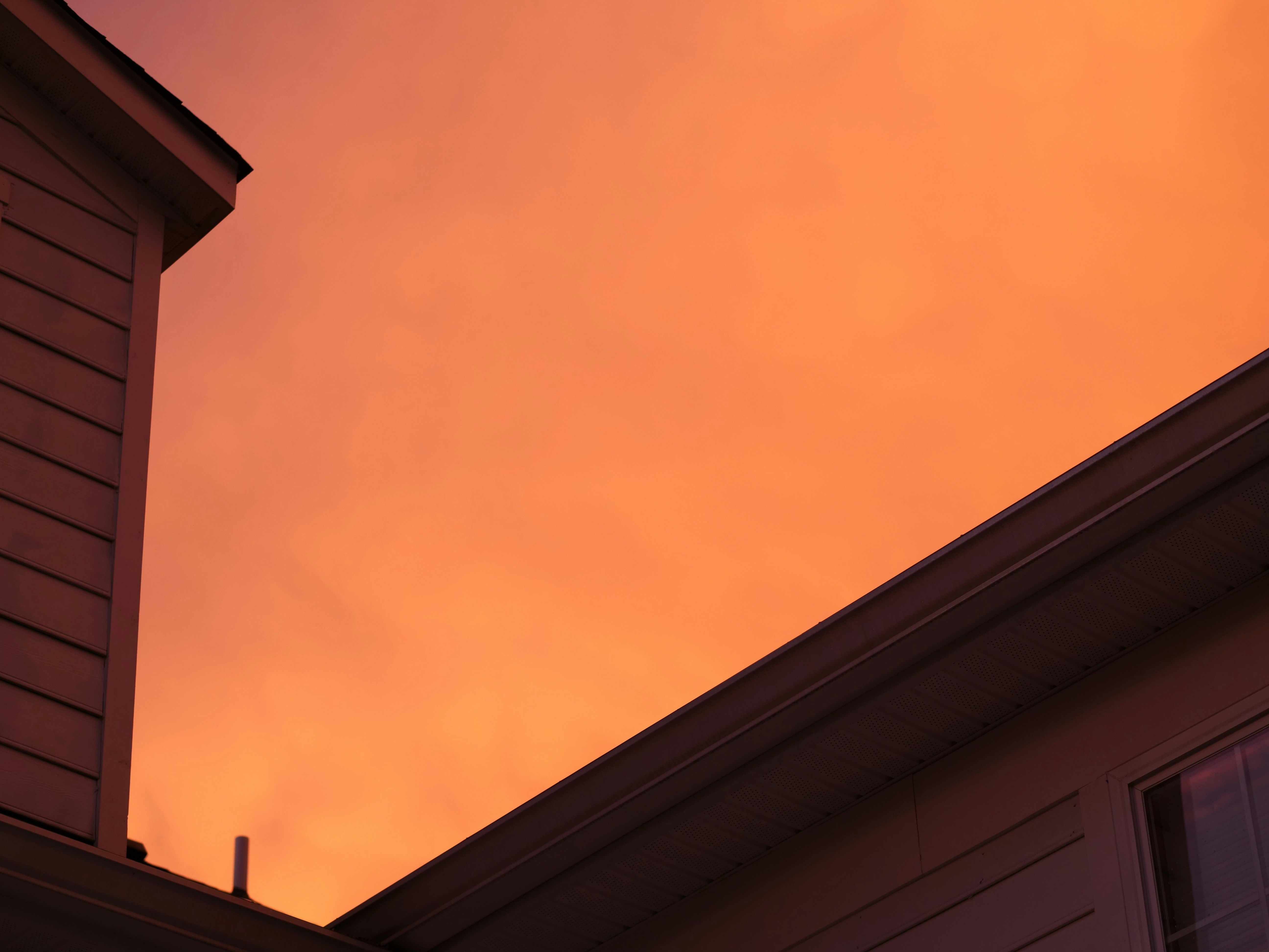 orange sky after a summer thunderstorm
