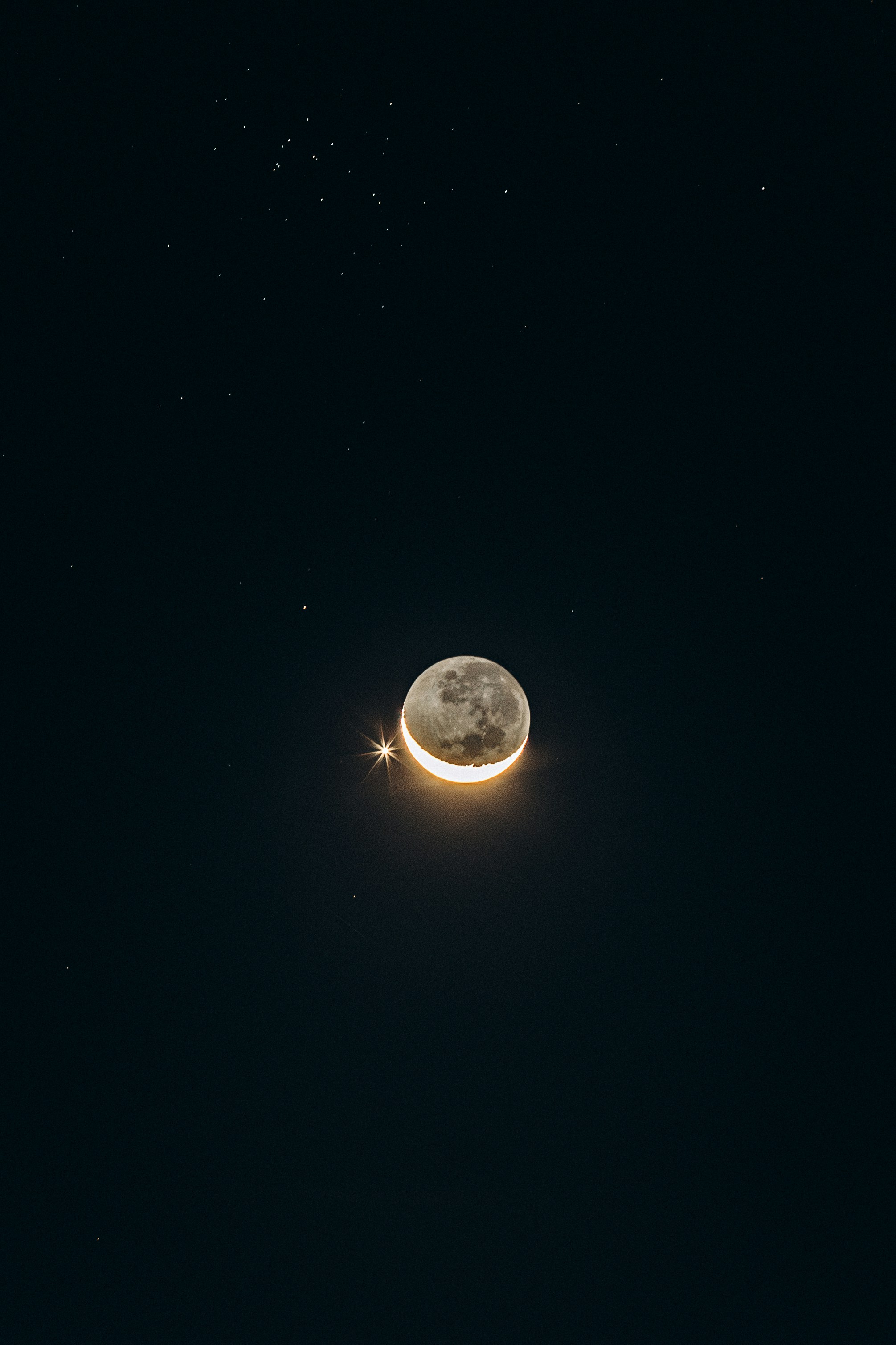 Lunar Crescentry: Moon Nodding to the Night Sky