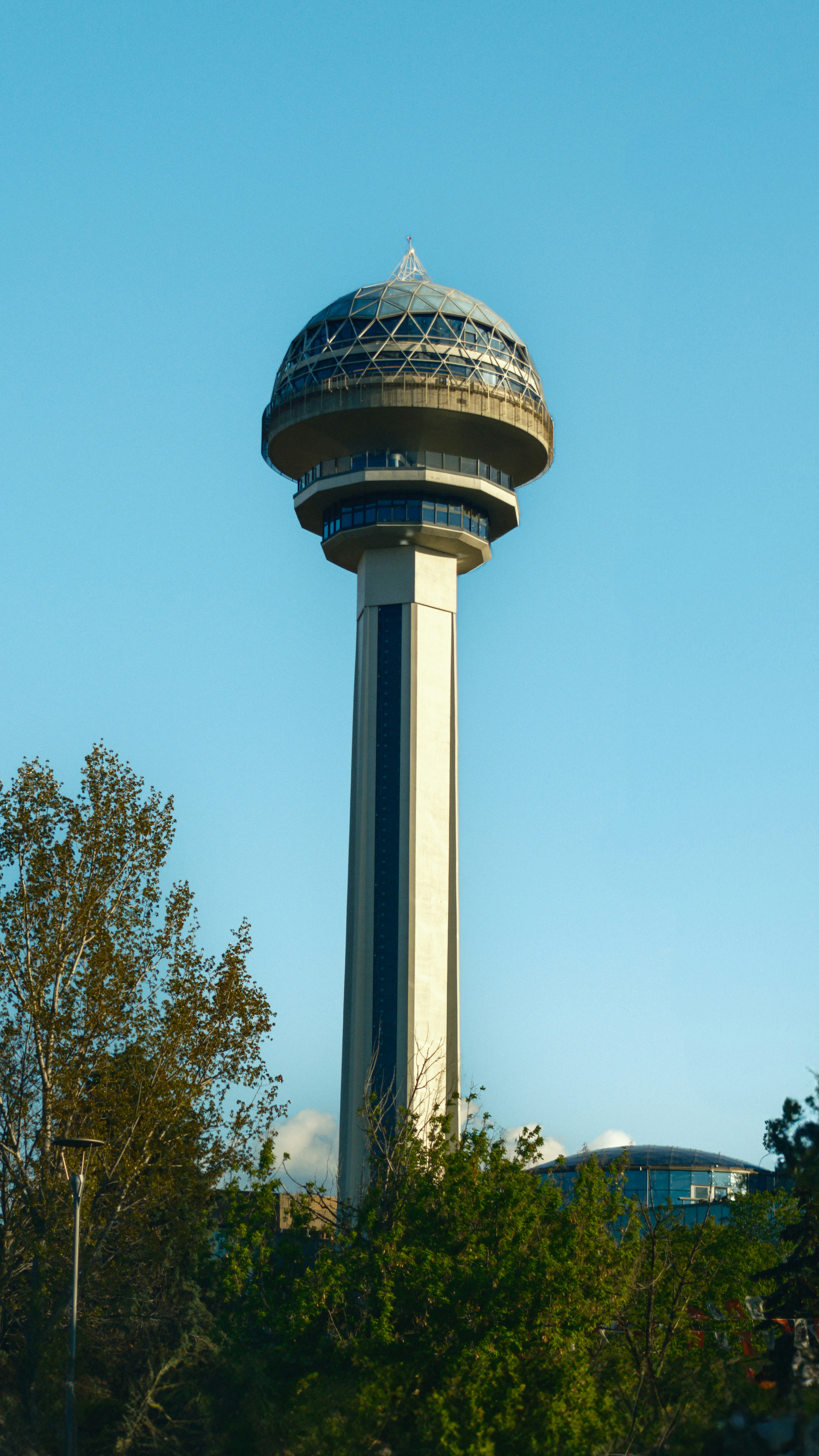 Towering Vista: The Skyline Sentinel Under a Clear Blue