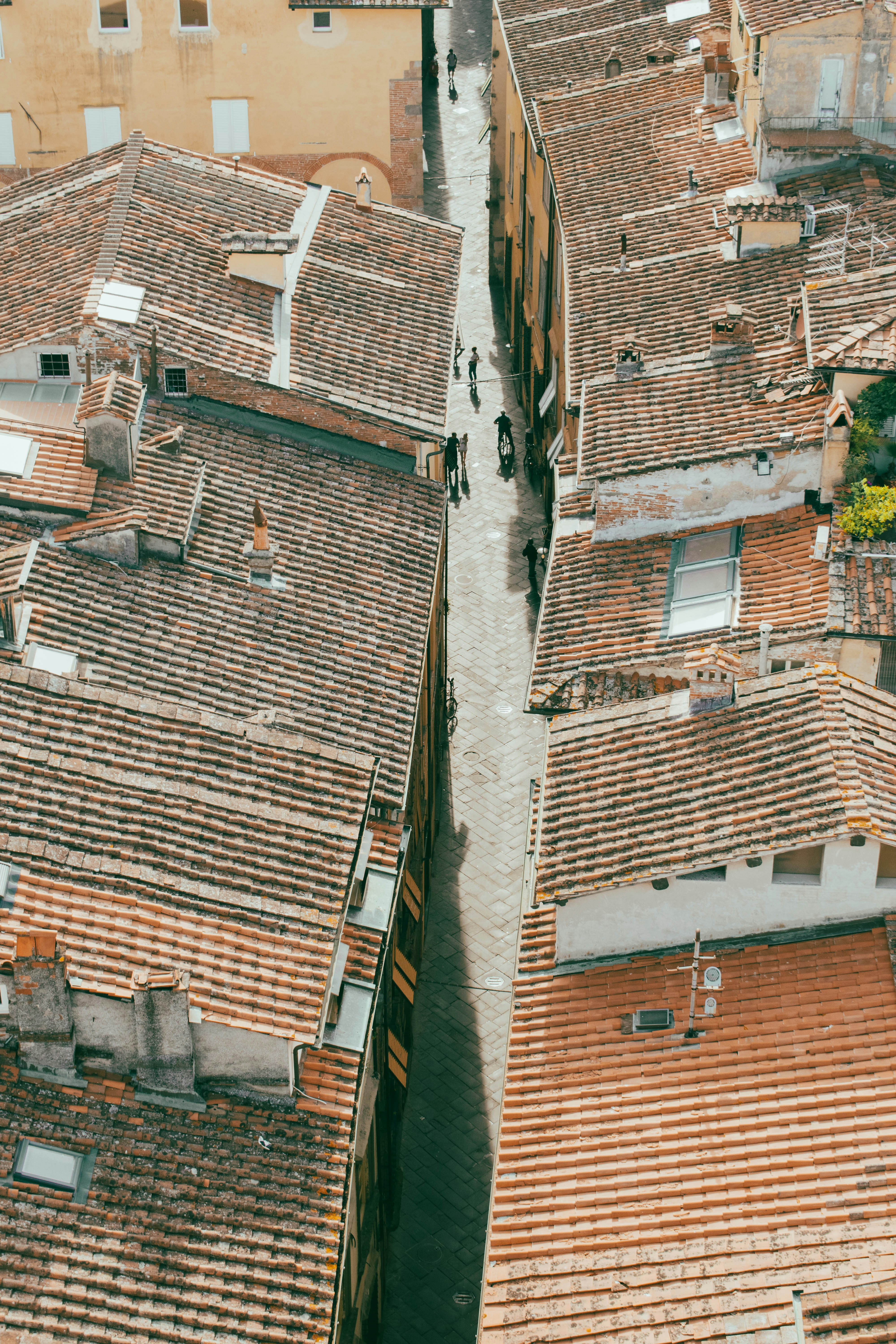 Alleyway Through Terracotta Tiles