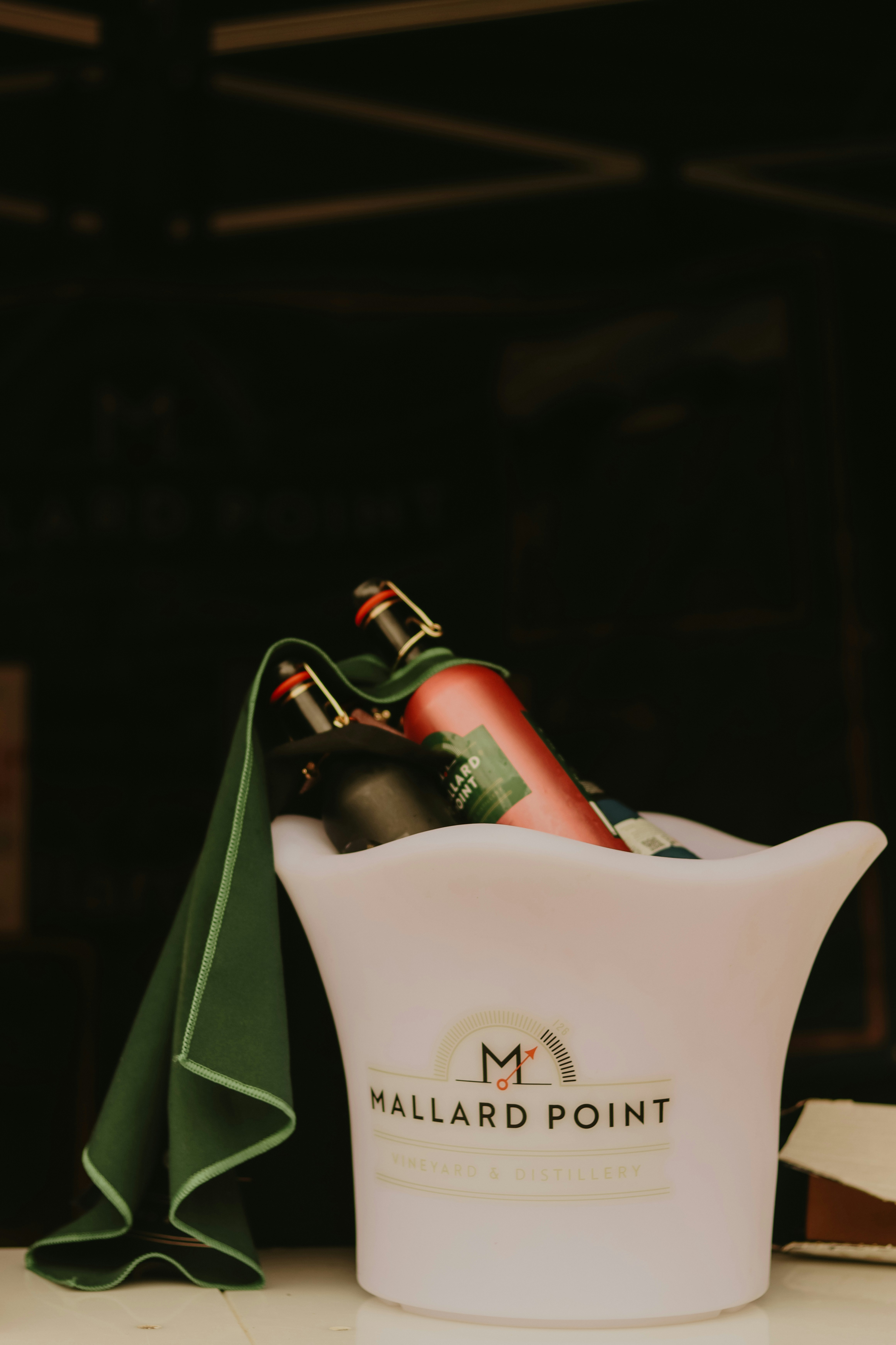 Chilled Provisions in a White Ice Bucket