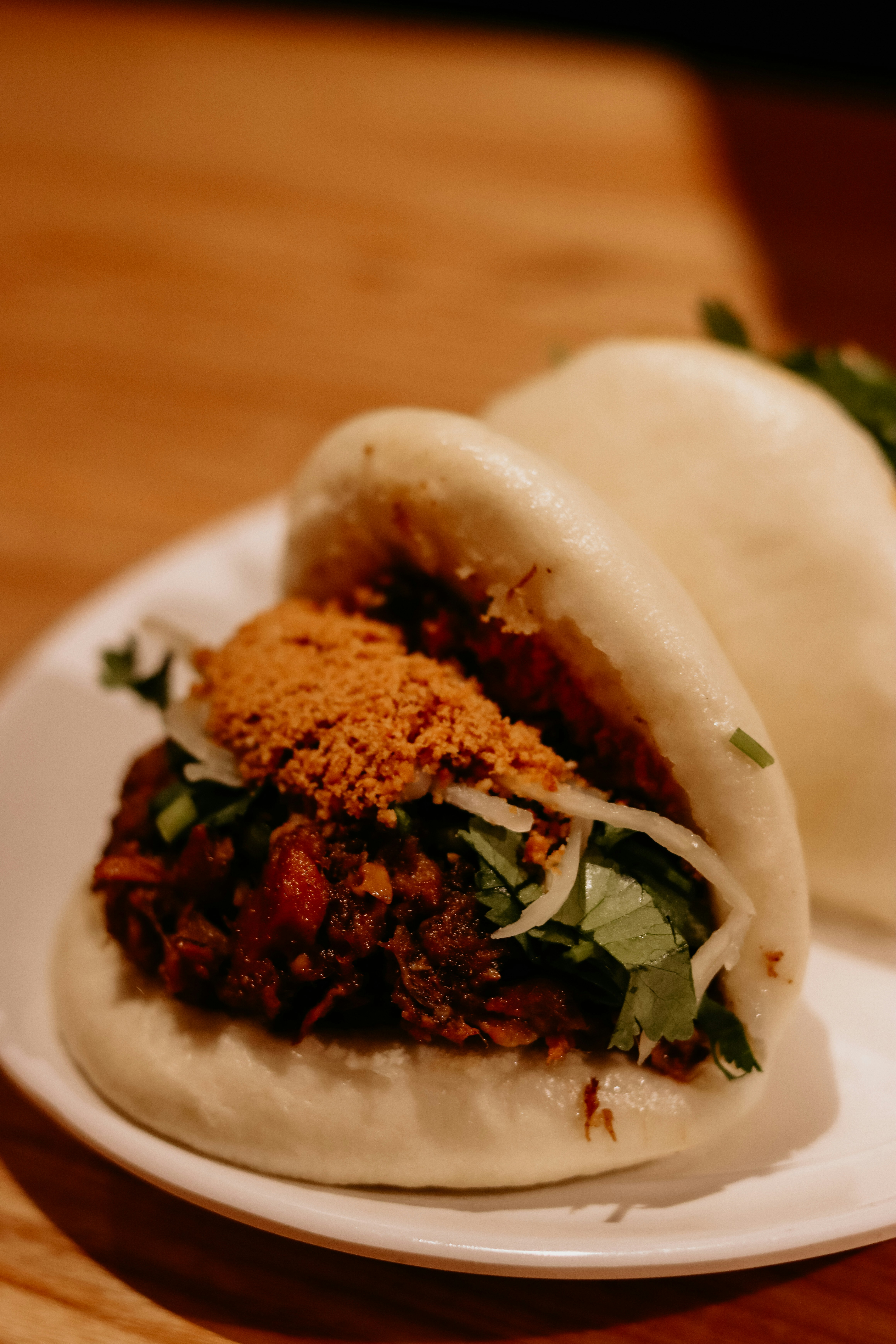 Brisk Street Tacos: A Close-Up on Crispy-Braised Filling Delicately Cradled