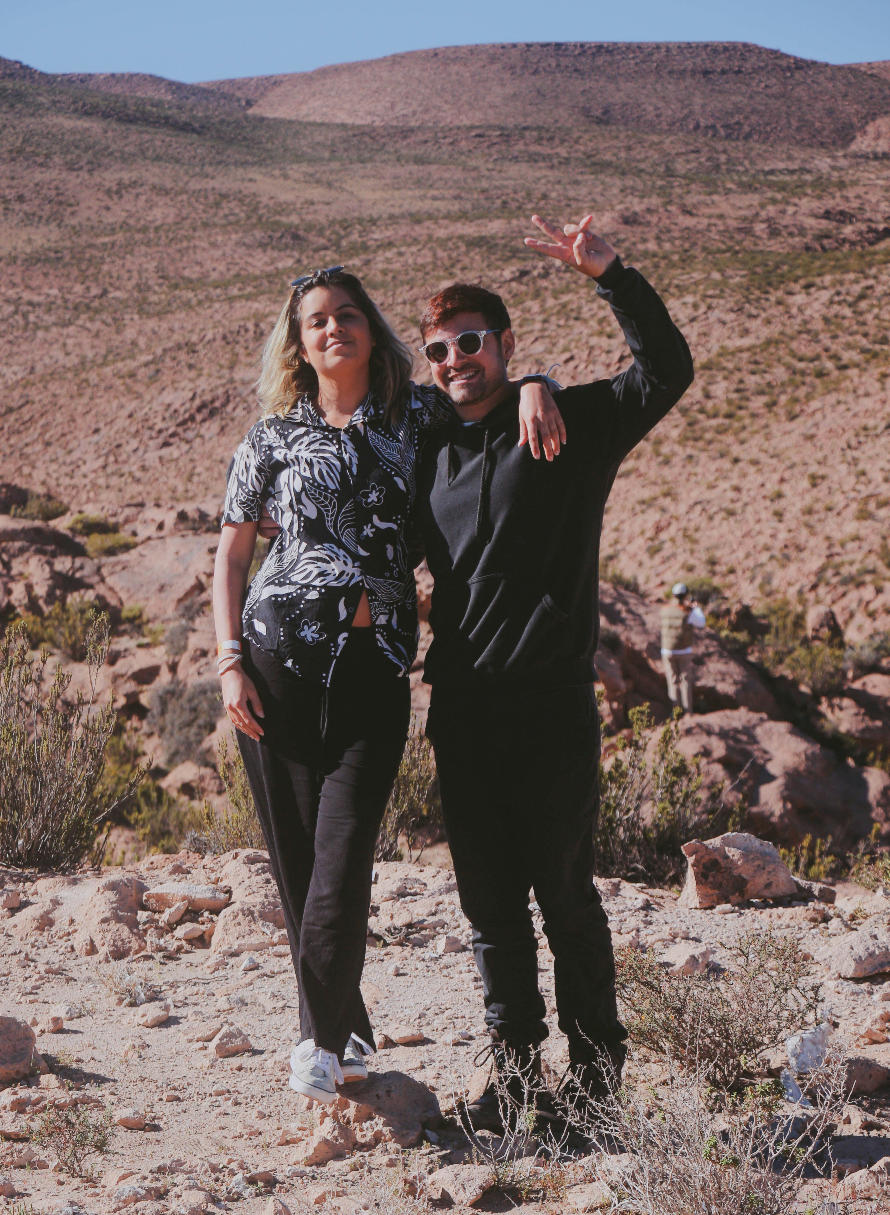 Desert Vista Duo: Friends Amid the Arid Horizon