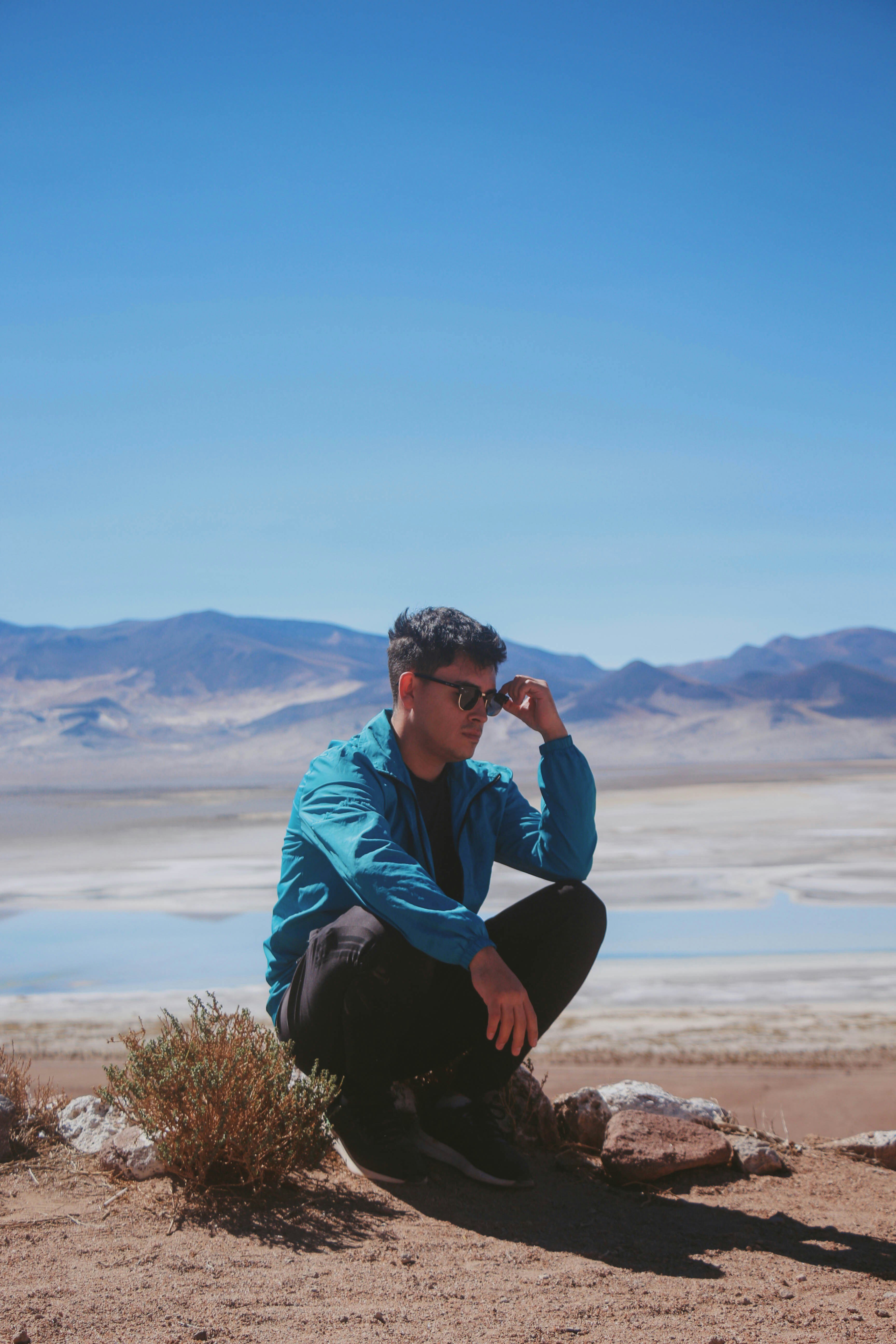 Quiet Contemplation Against a Desert Mirror
