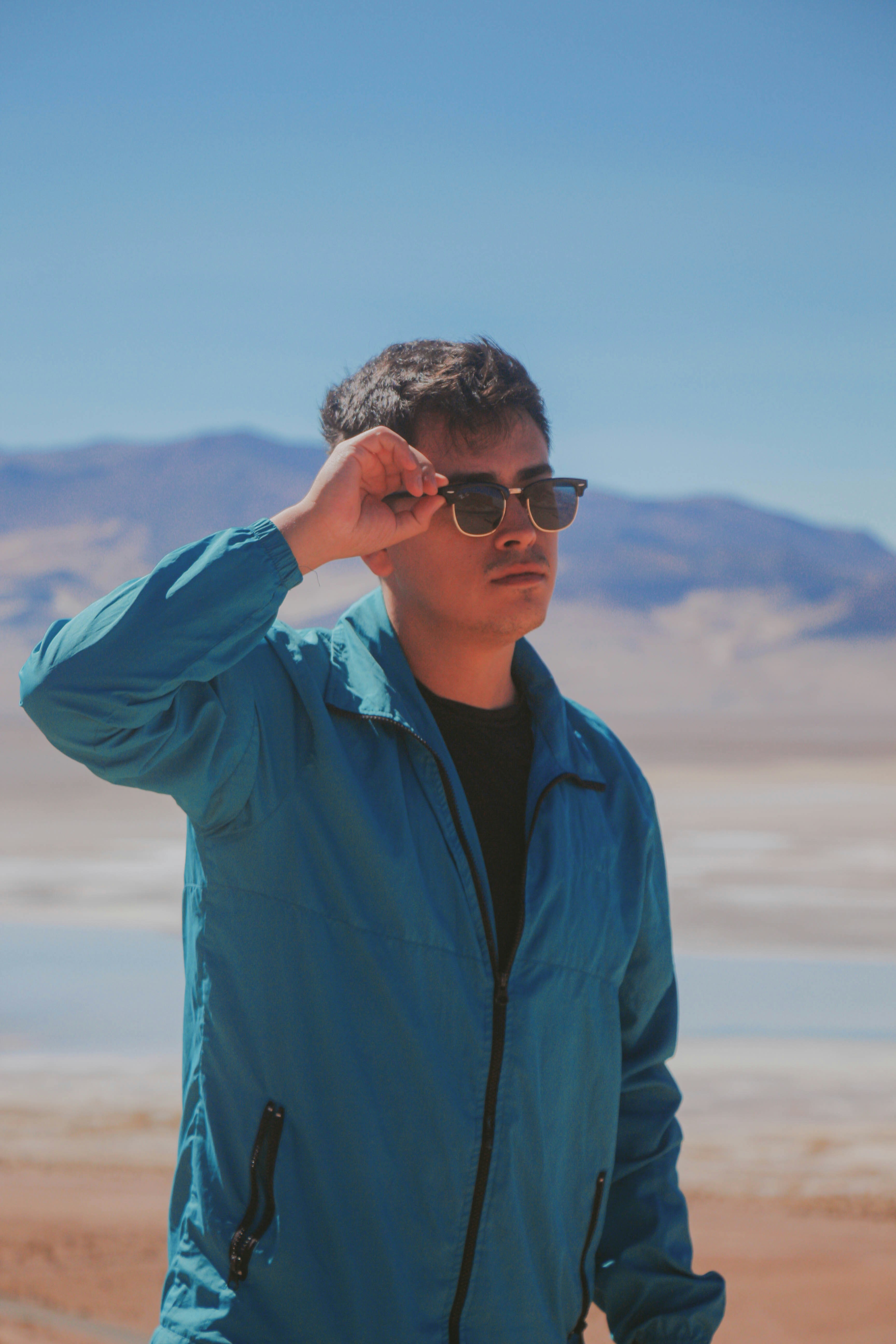 Cool Confidence Under Wide Desert Skies