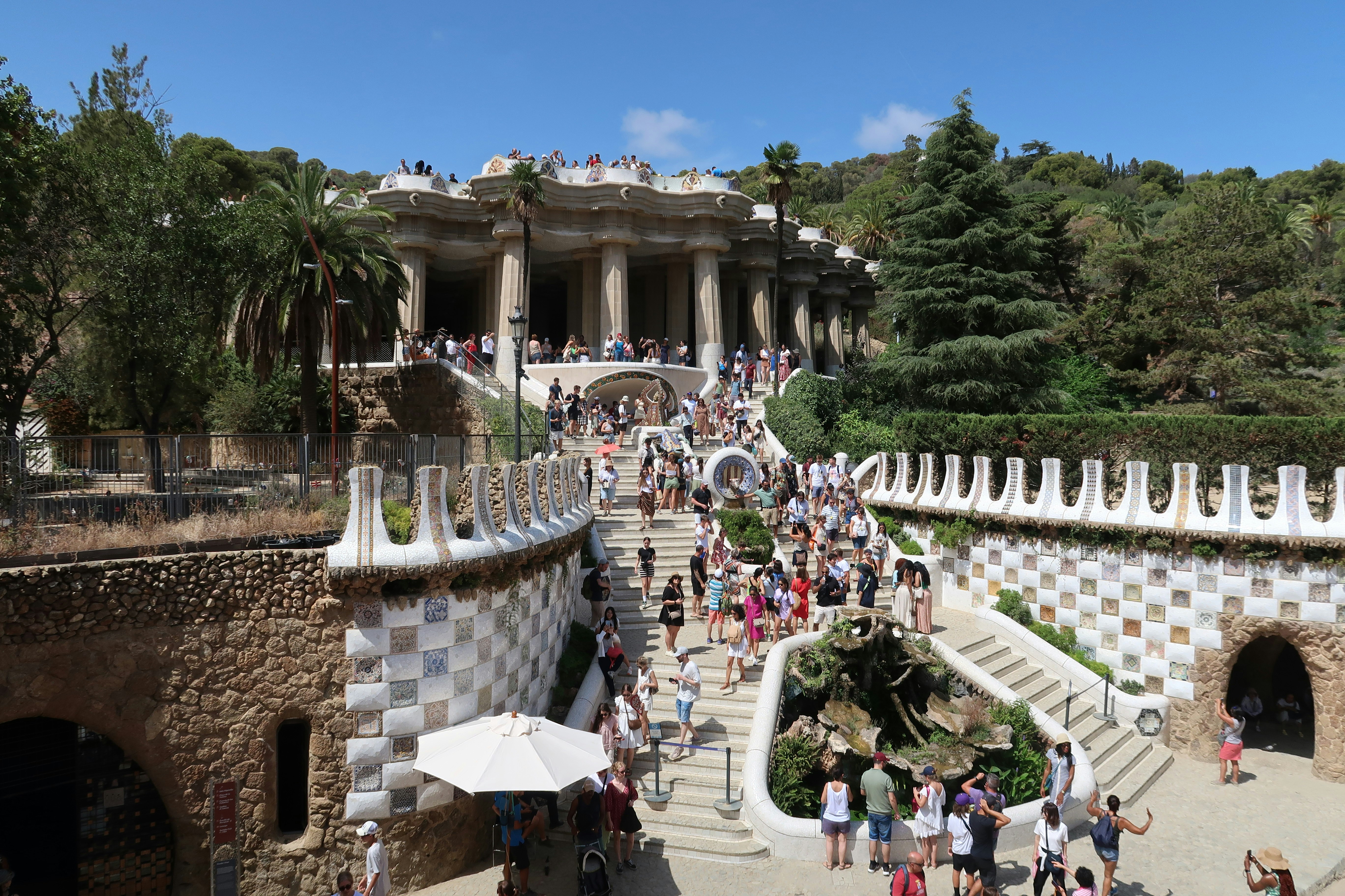 Cascading Steps and Grand Terraces at Park Güell