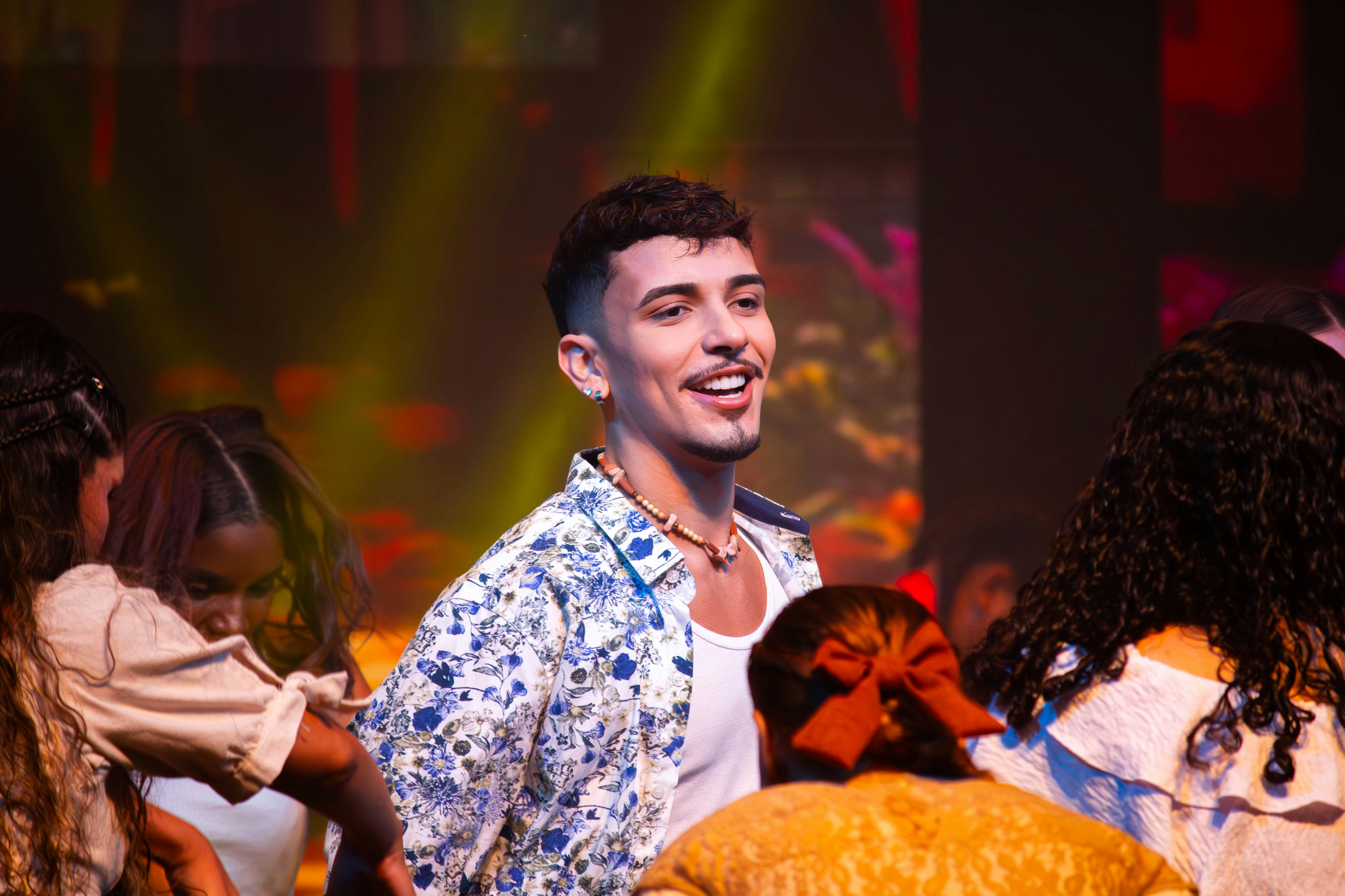 Midnight Groove: A Confident Lead Surrounded by a Dancing Crowd