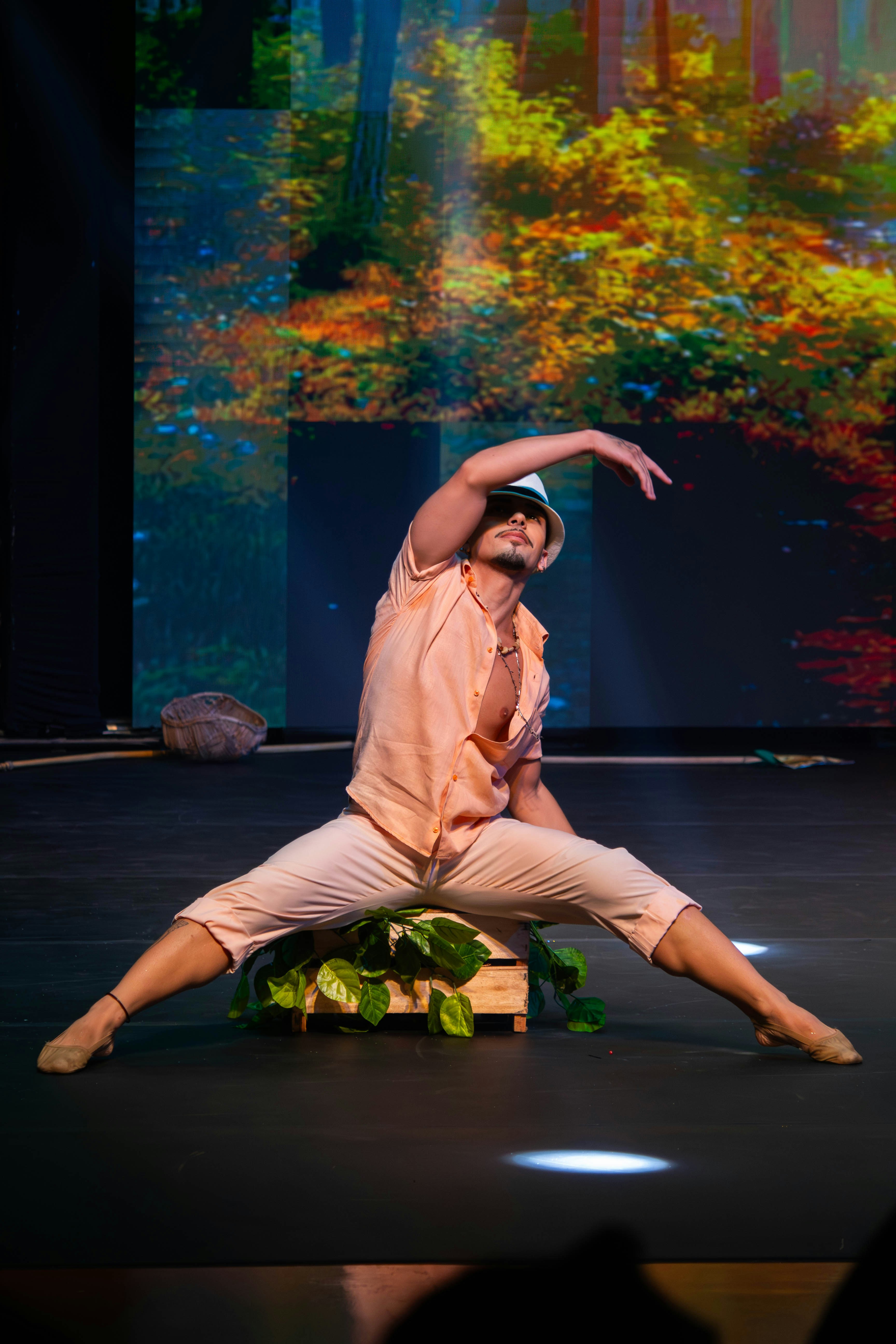 Lithe in the Spotlight: A Dancer Sealed in Autumn Light
