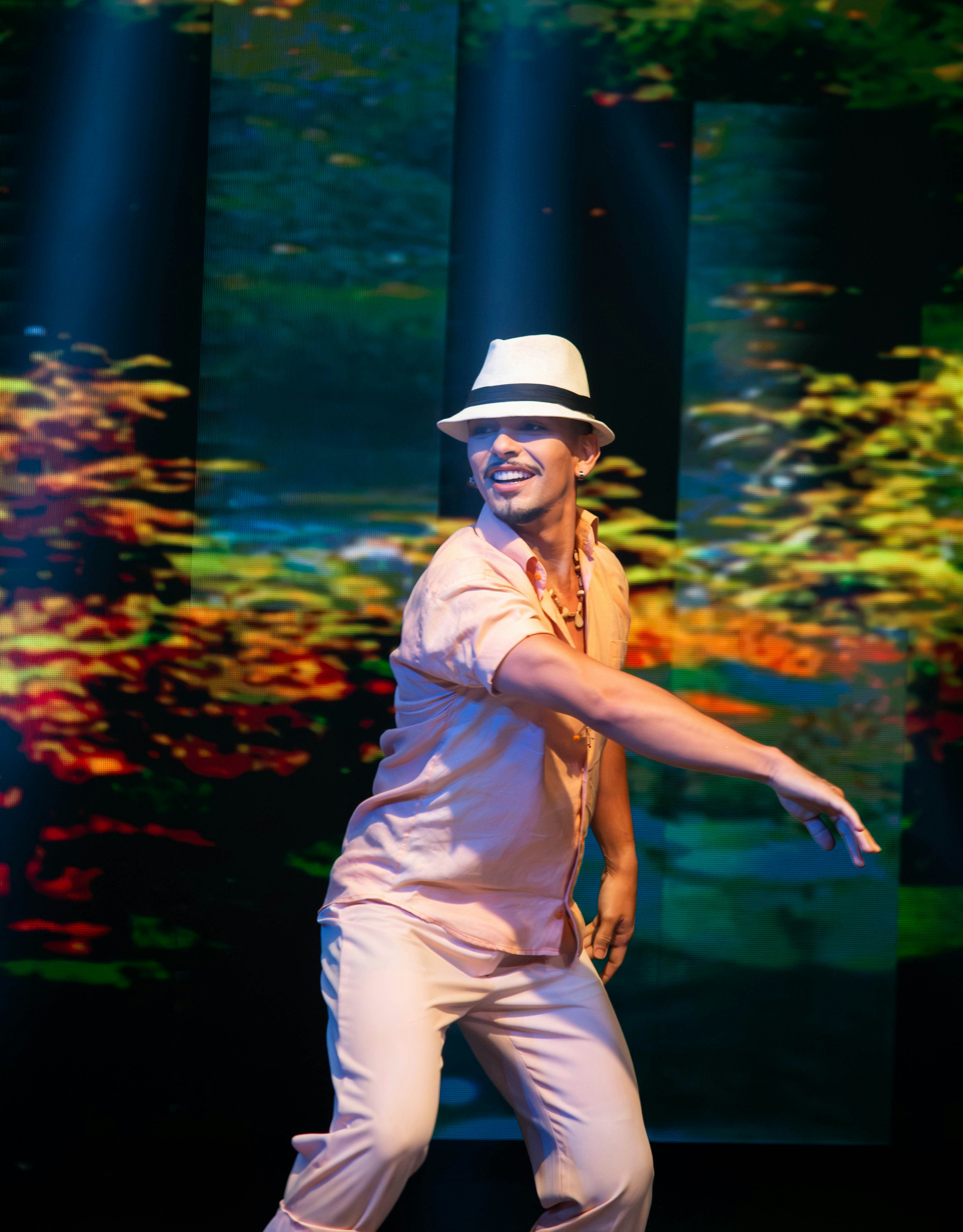 Mid-Tempo Groove: Dapper Dancer in a Coral Sunset