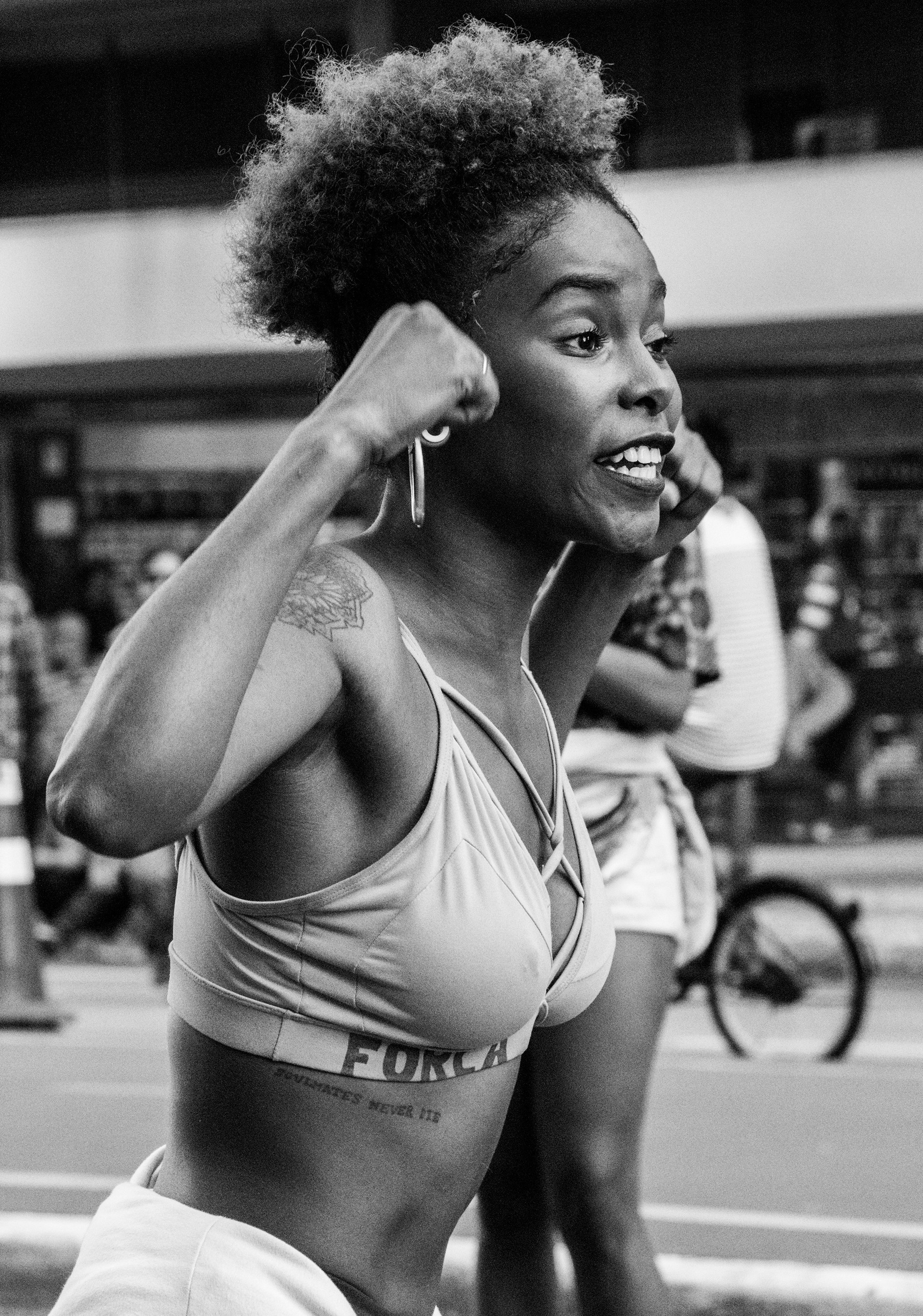 Expression in Motion: A Strong Moment at the Track