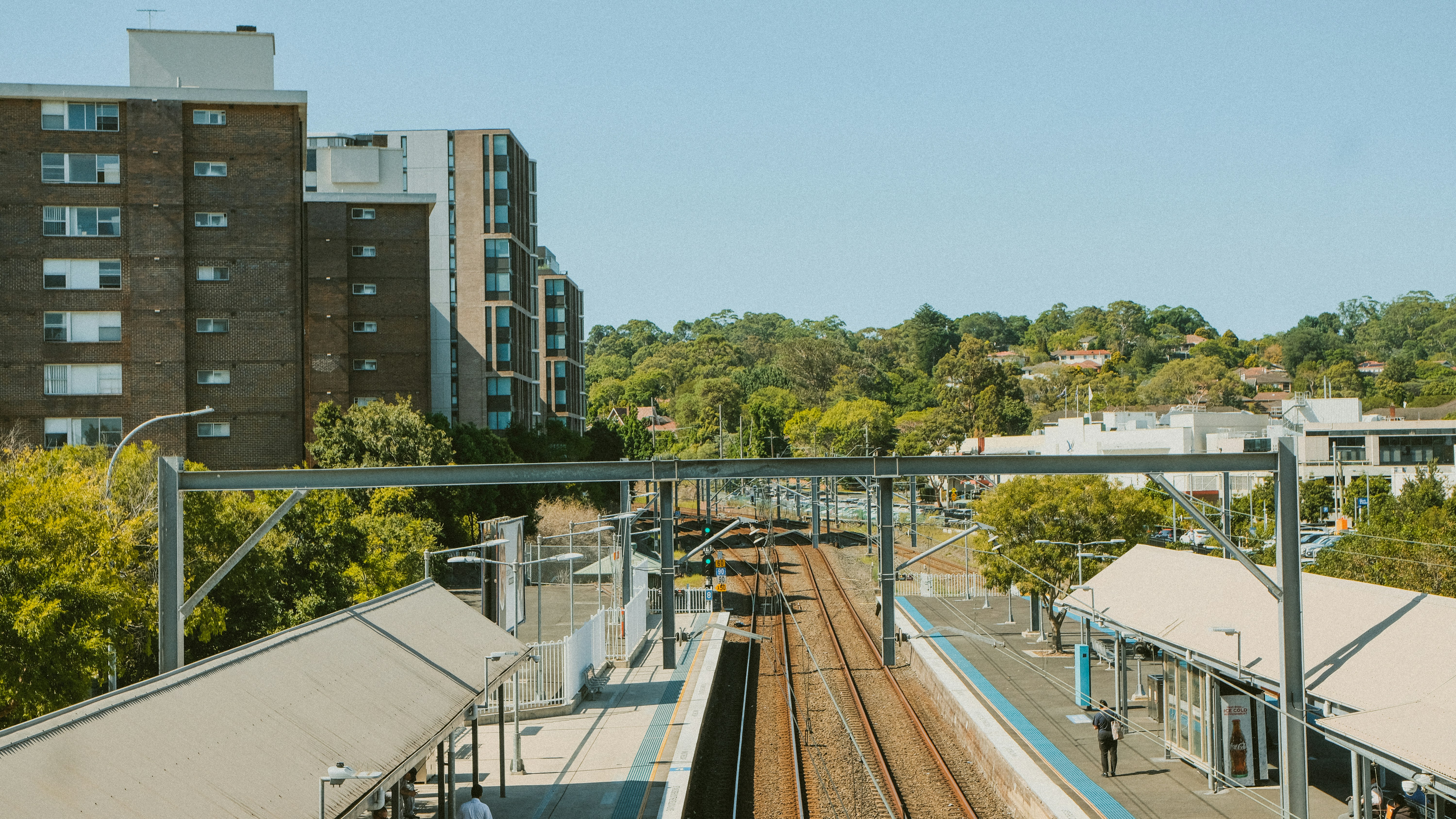Rails Overlook: Urban Tracks Sharpened by Morning Light