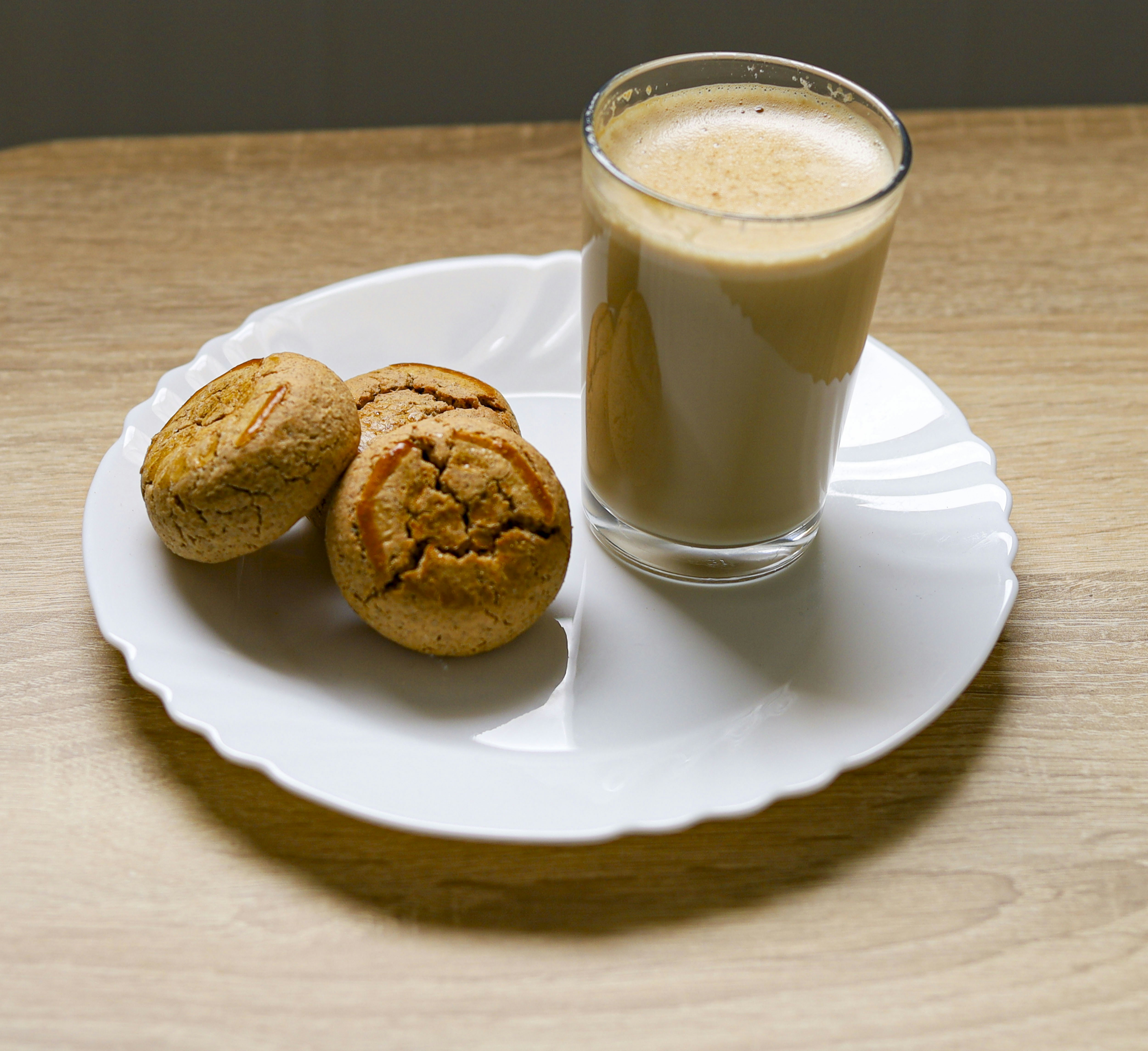Morning Ritual: Coffee and Crackled Cookies on a Minimal Plate
