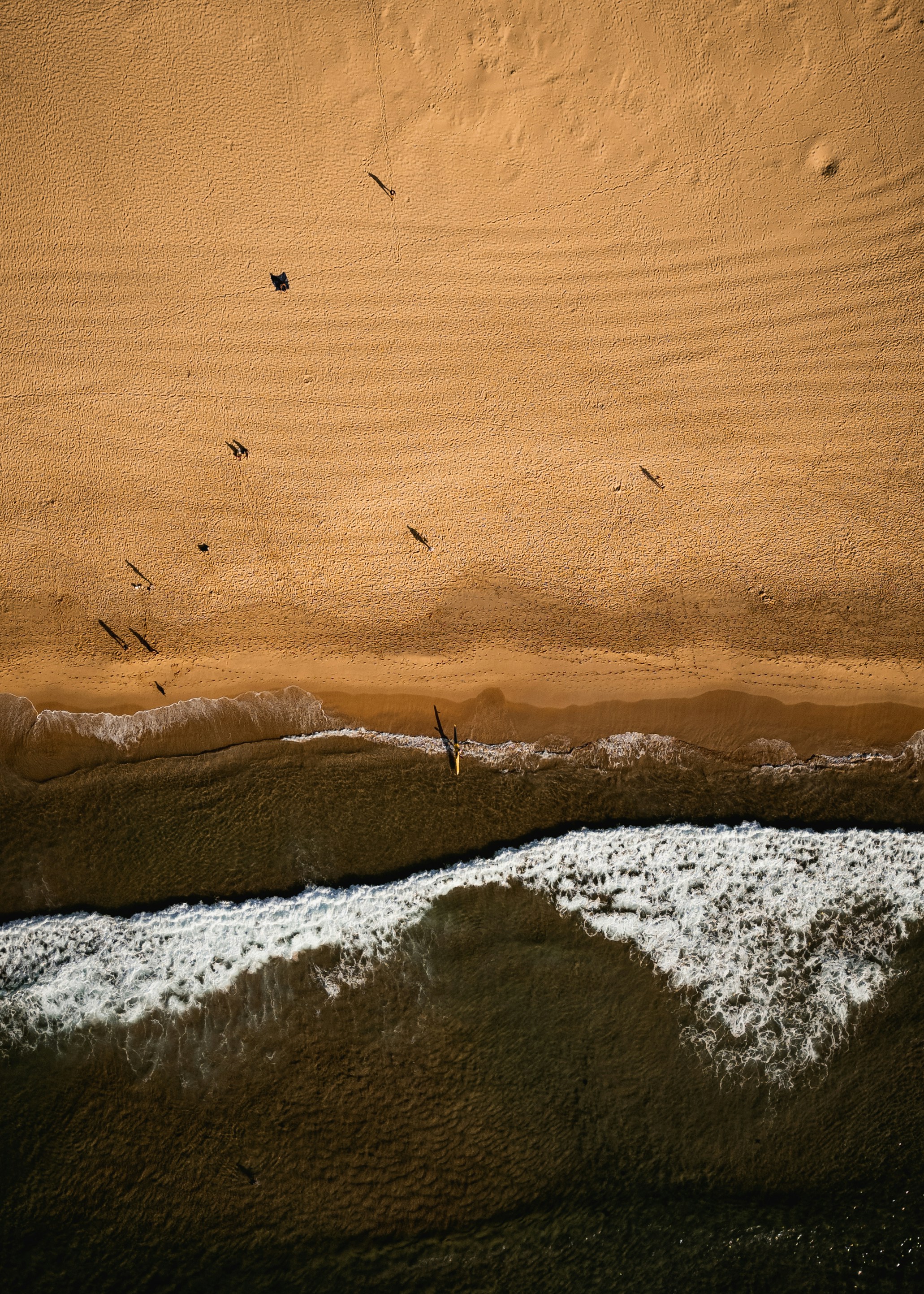 Oral deltas: Aerial shoreline shadows and foamy fringe
