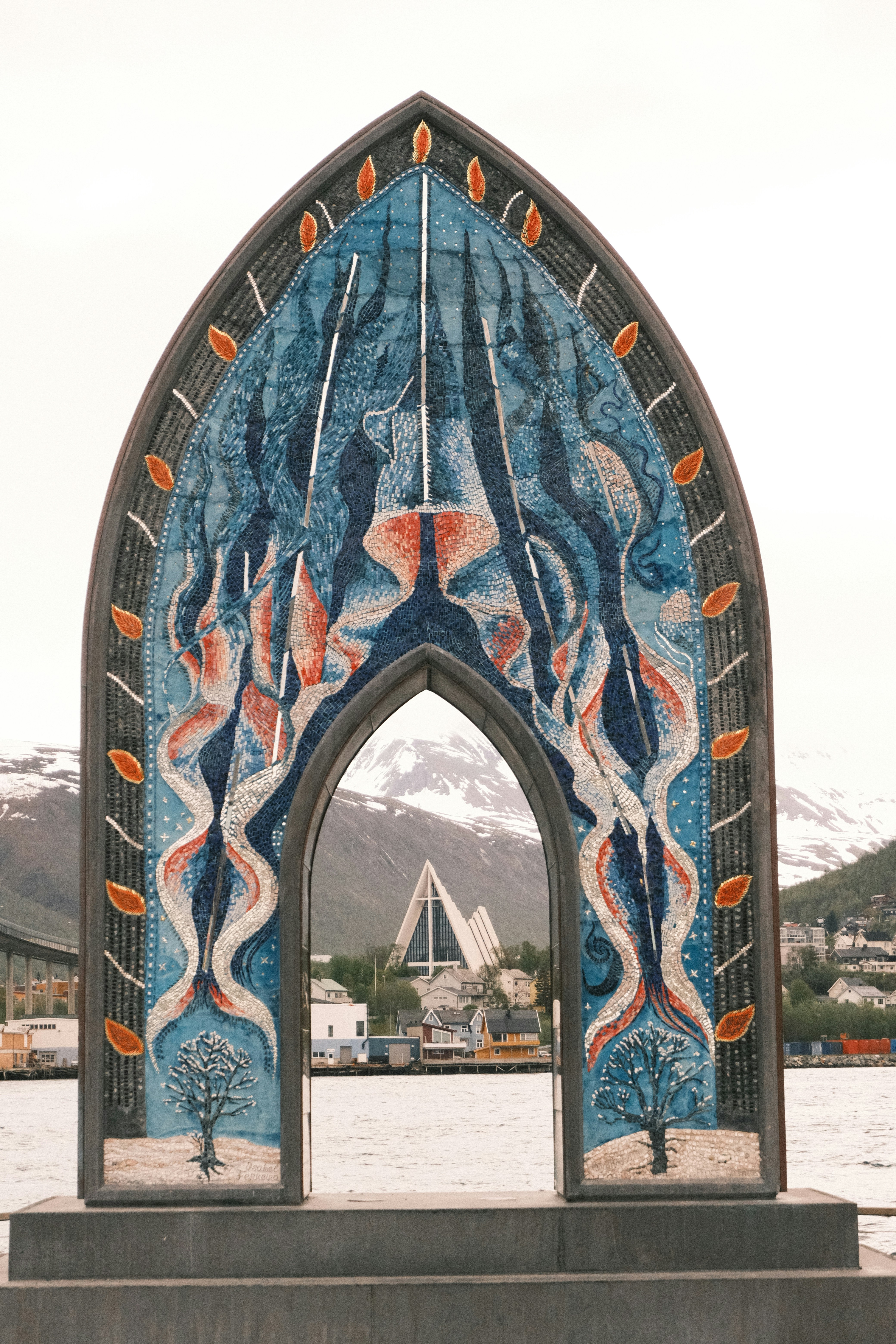 A Curved Gate of Blue Flames: Coastal Cathedral of Stone