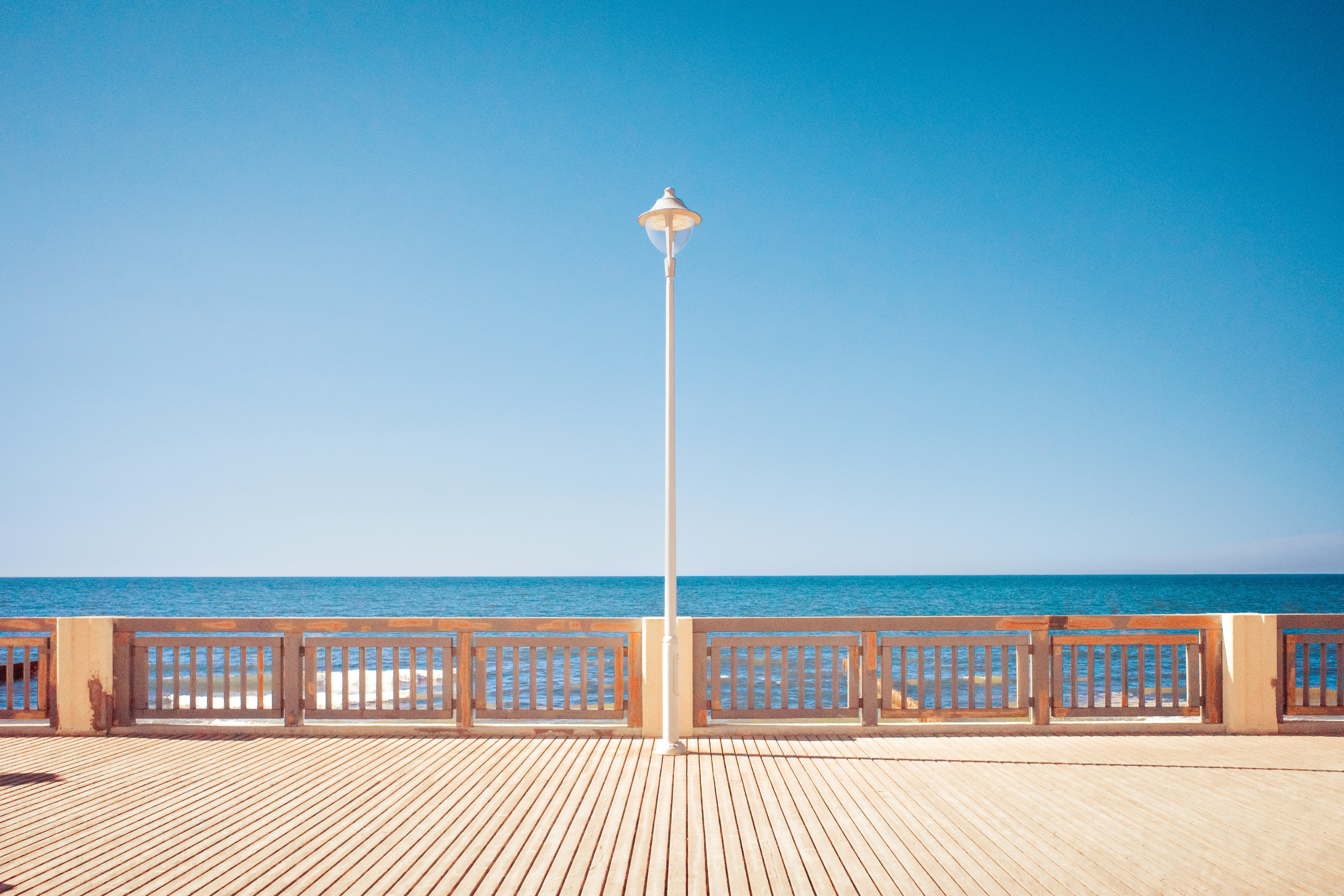 Midday Stillness at the Seaside Promenade