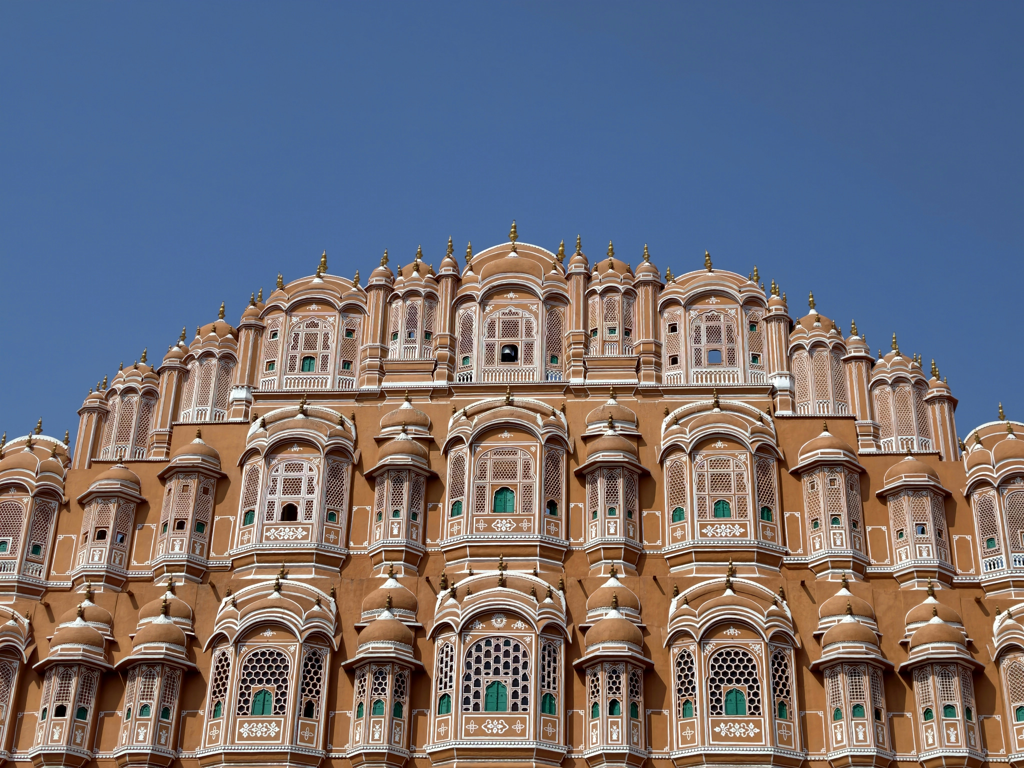 Ornate Palace Facade Rising Against a Clear Sky