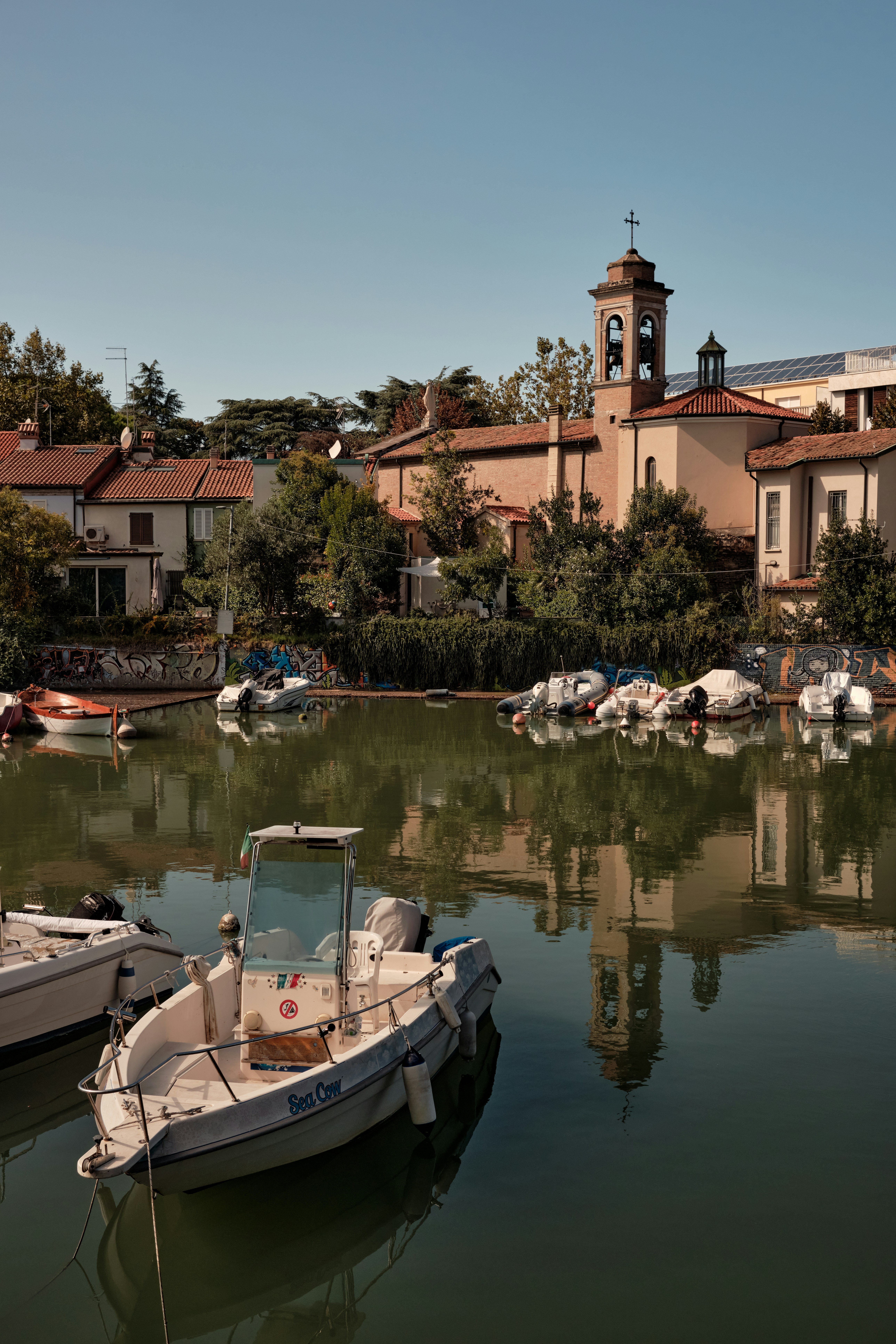 Harbor Village at Dusk: Boats and Historic Waterfront