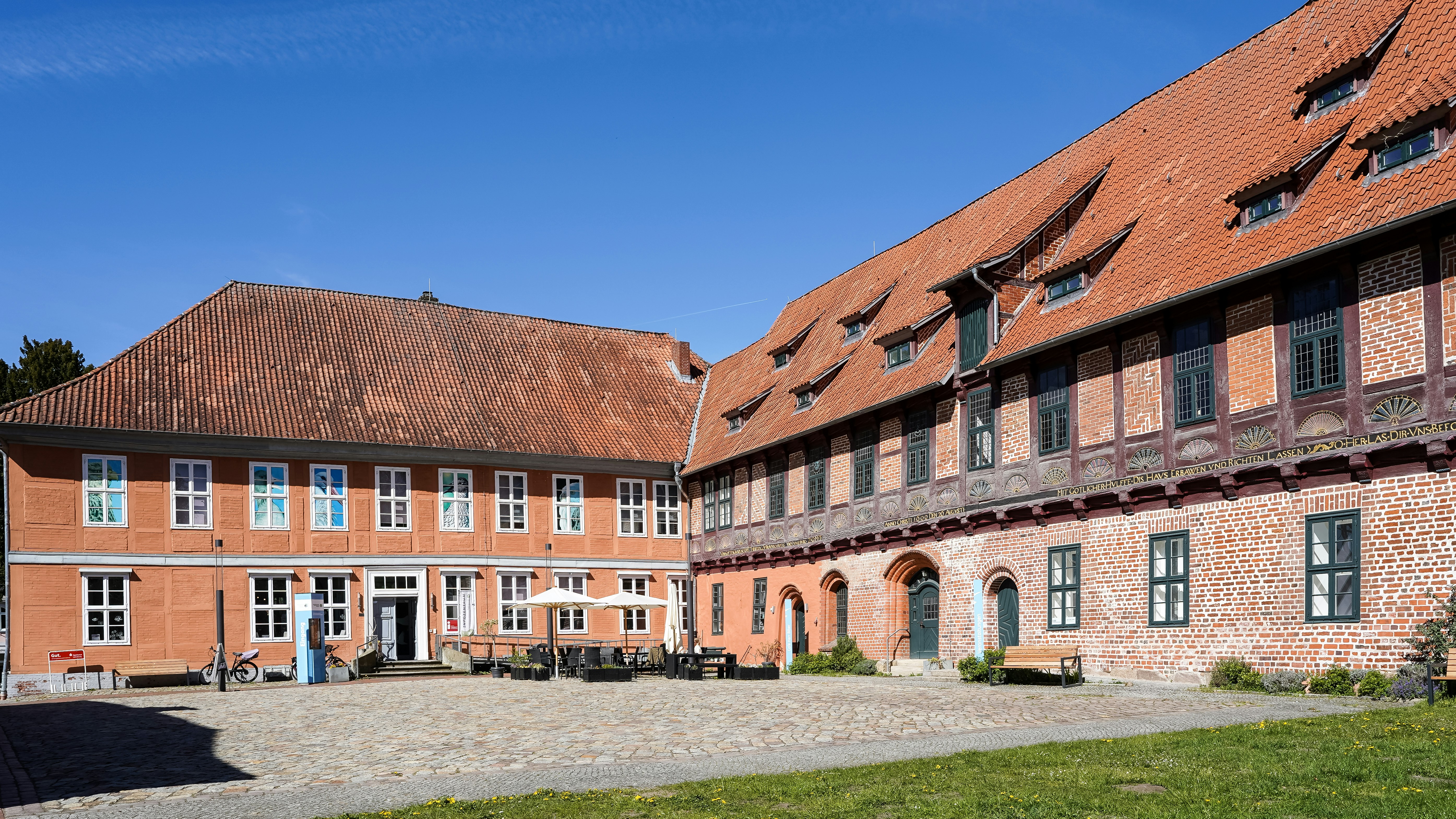 Courtyard Facades Under a Clear Danish Sky