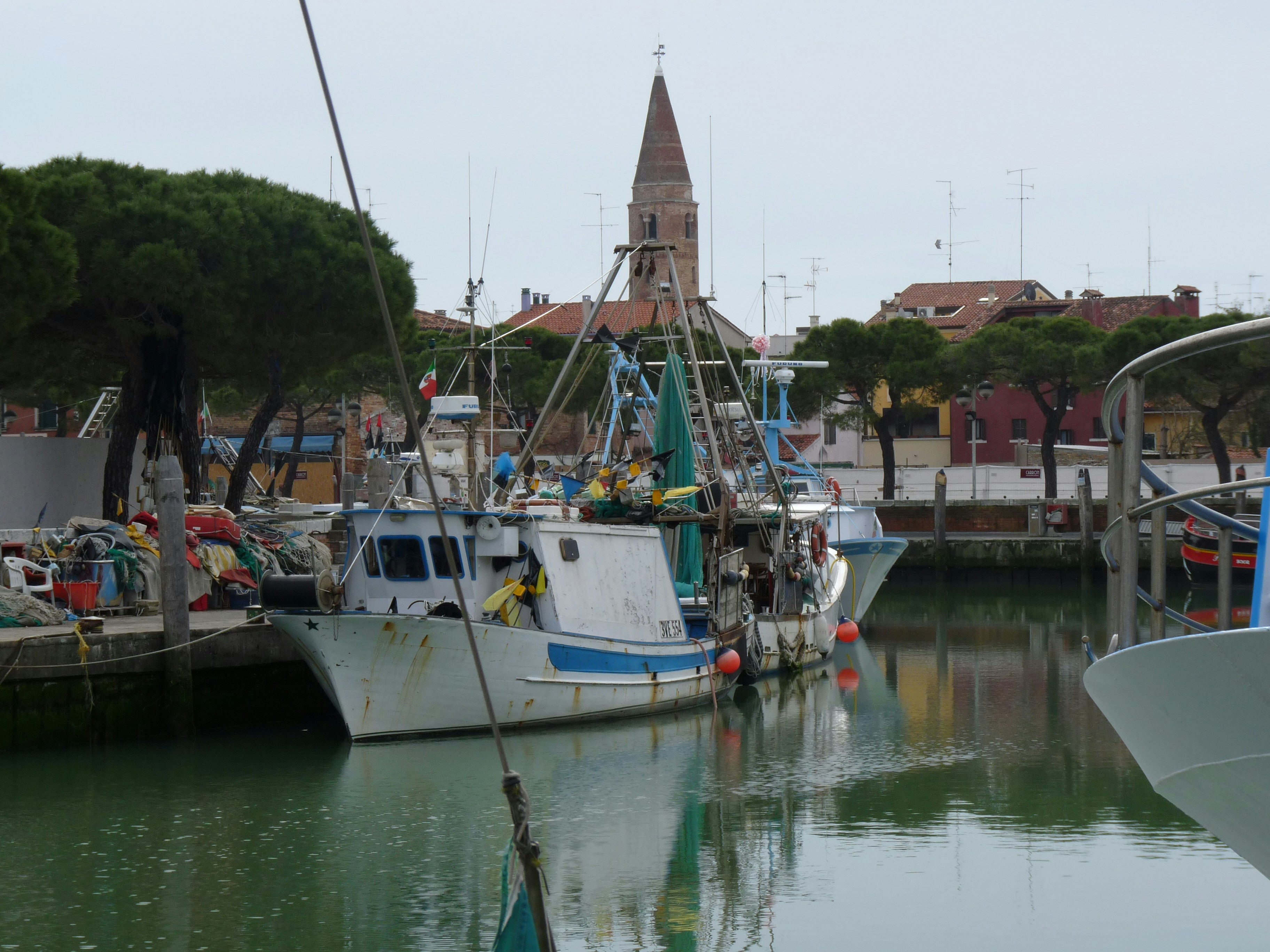 Harbor Workshop: Boats Resting in a Quiet Mediterranean Marina