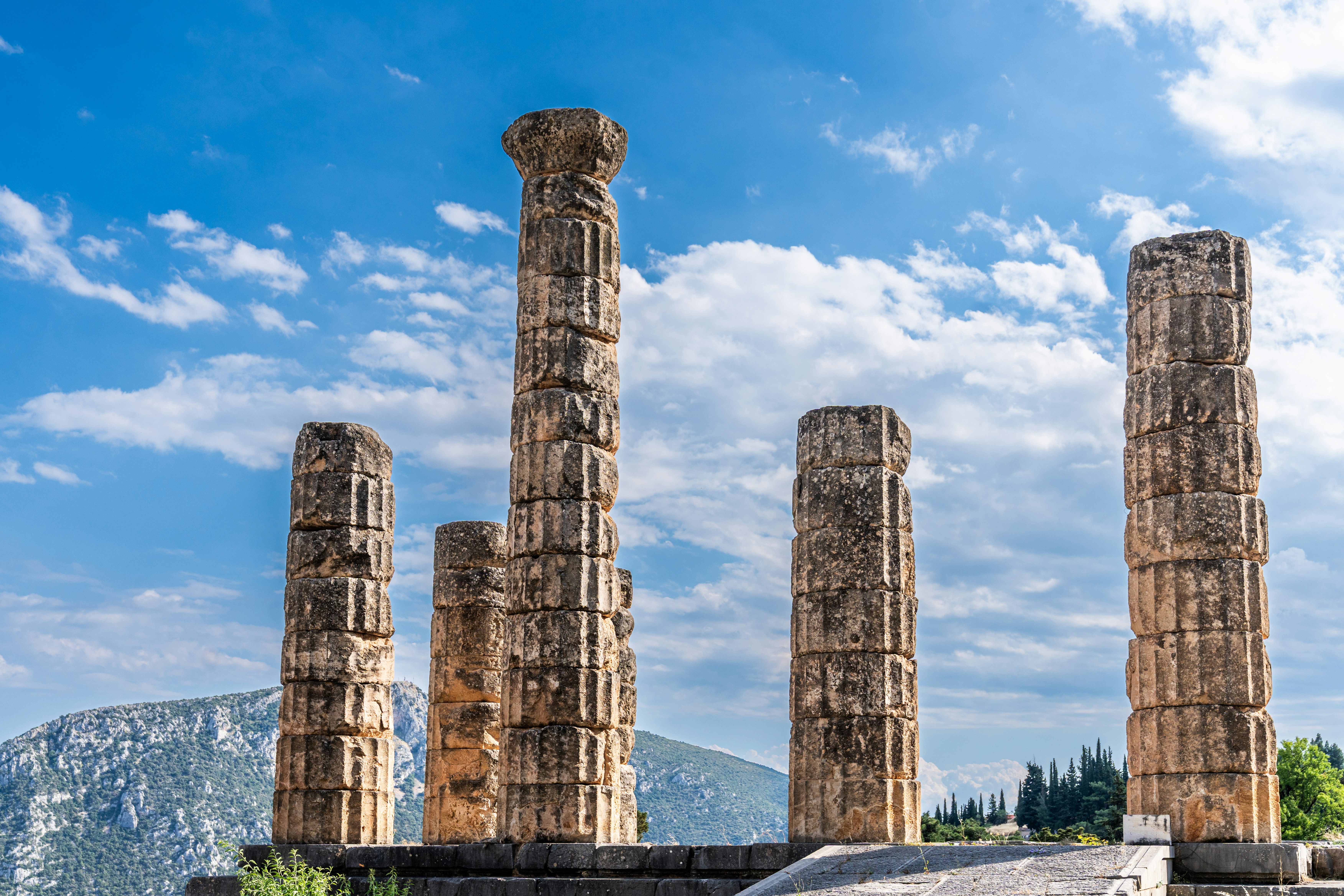 Stone Sentinels Under a Blue Sky