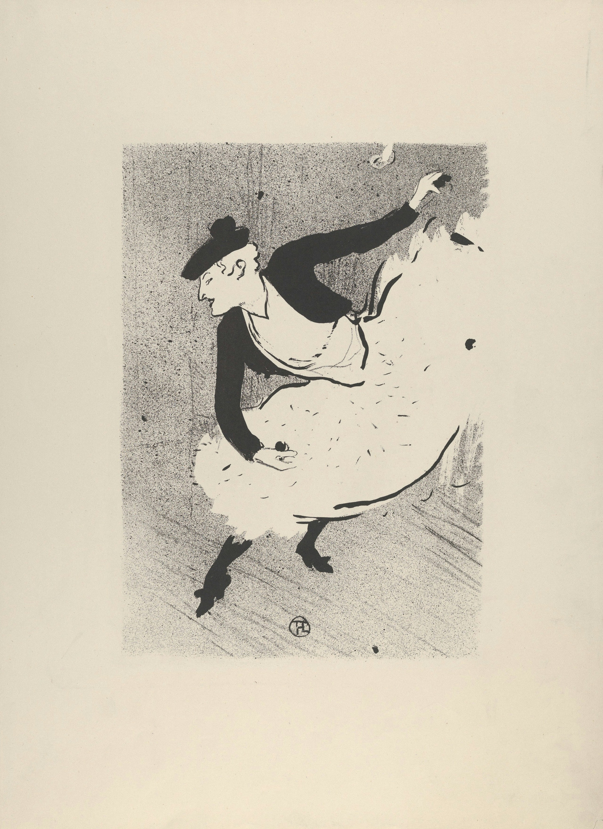Title: Edmée Lescot (from Le Café Concert),Series/Portfolio: Le Café Concert; series of 11 lithographs,Artist: Henri de Toulouse-Lautrec (French, Albi 1864–1901 Saint-André-du-Bois),Printer: Edward Ancourt (French, active 1872–1895),Publisher: l'Estampe Originale,Date: 1893,Medium: Brush, crayon, and spatter lithograph printed in black on wove paper; only state,Dimensions: Image: 10 5/8 × 7 1/2 in. (27 × 19 cm),Sheet: 17 5/16 × 12 5/8 in. (44 × 32 cm),Classification: Prints,Credit Line: Harris Brisbane Dick Fund, 1923,Object Number: 23.30.3.5,Curatorial Department: Drawings and Prints,