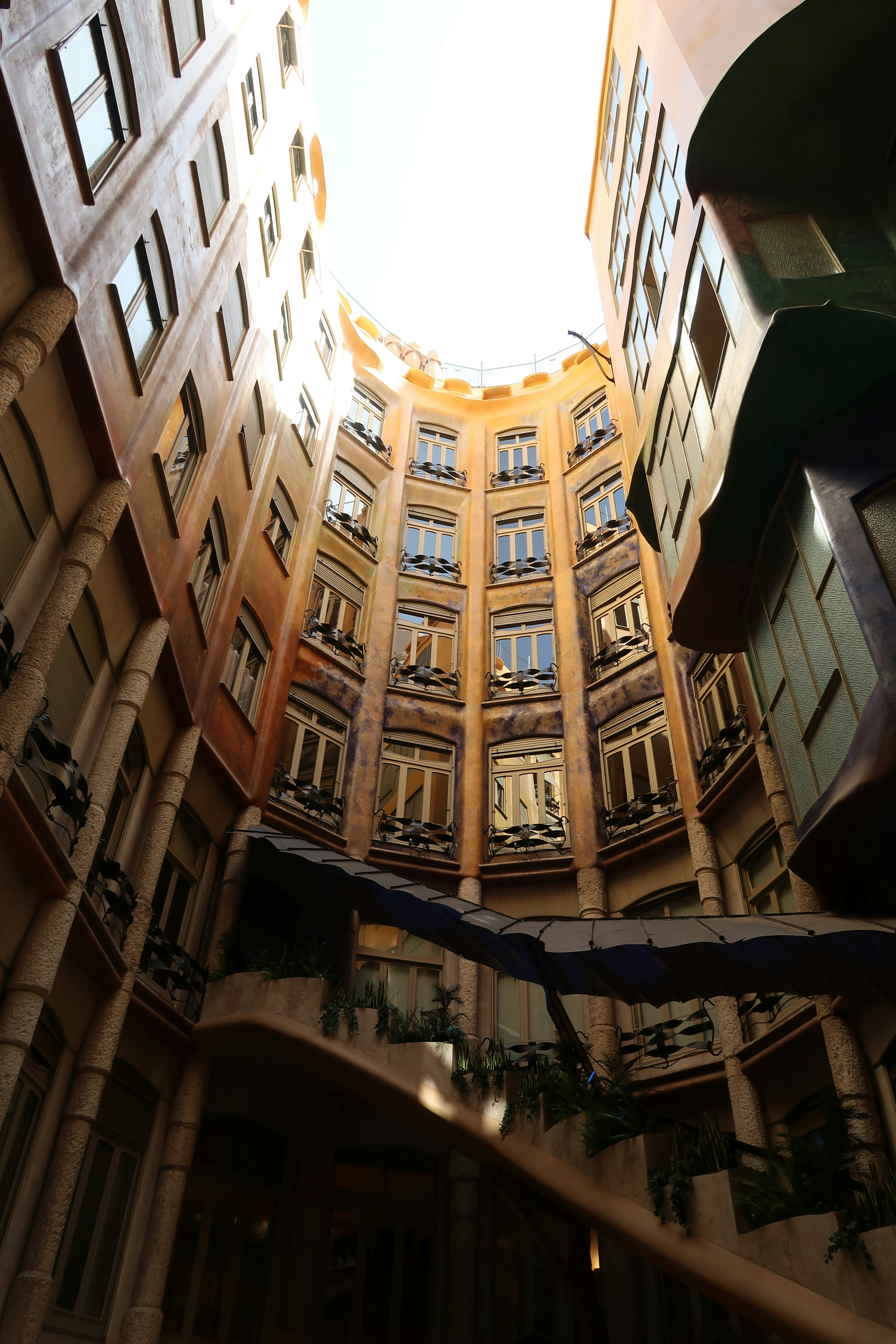 Canted Courtyard of Sunlit Façades