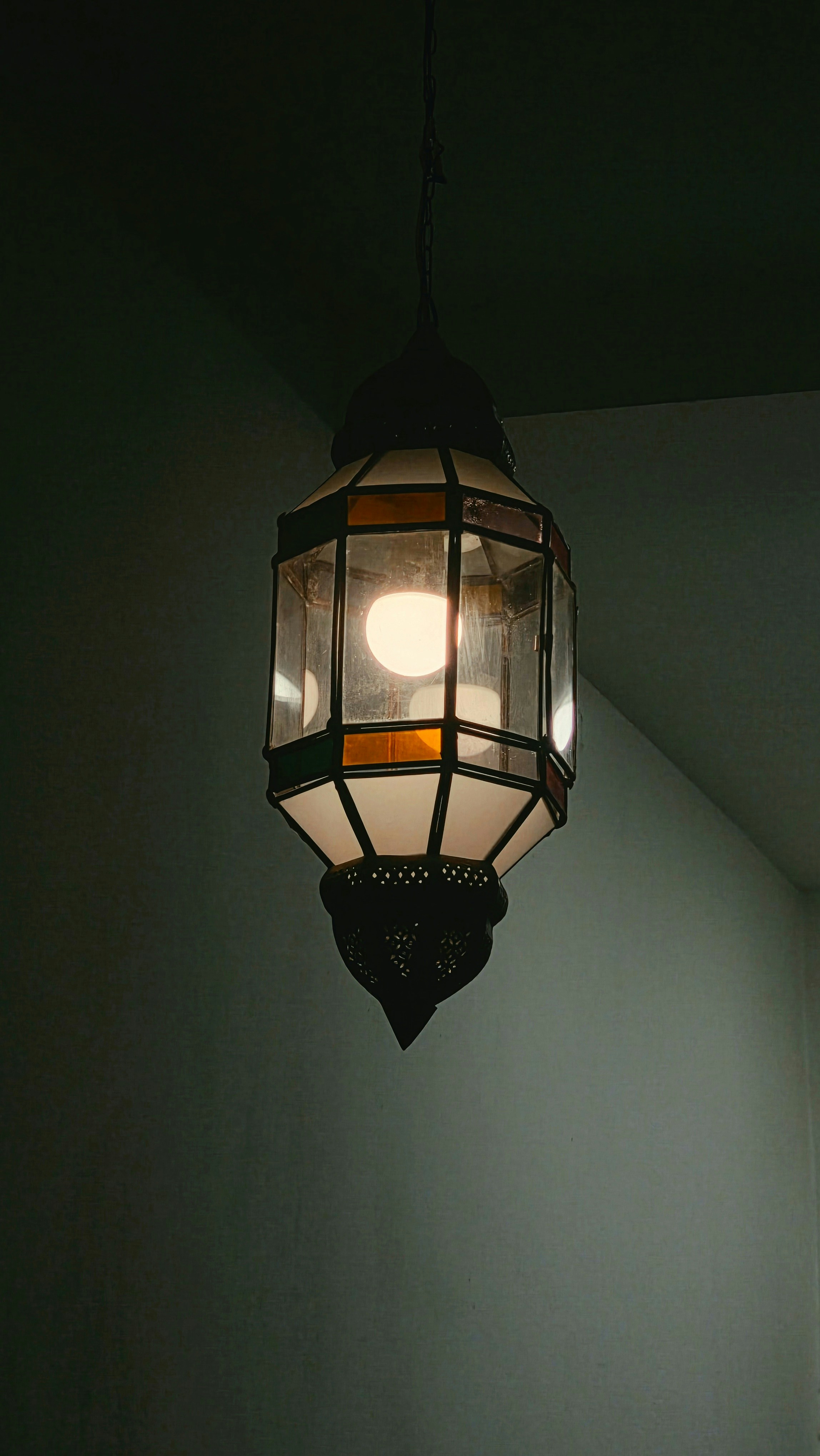Hanging Lantern: Quiet Glow in a Dim Corridor