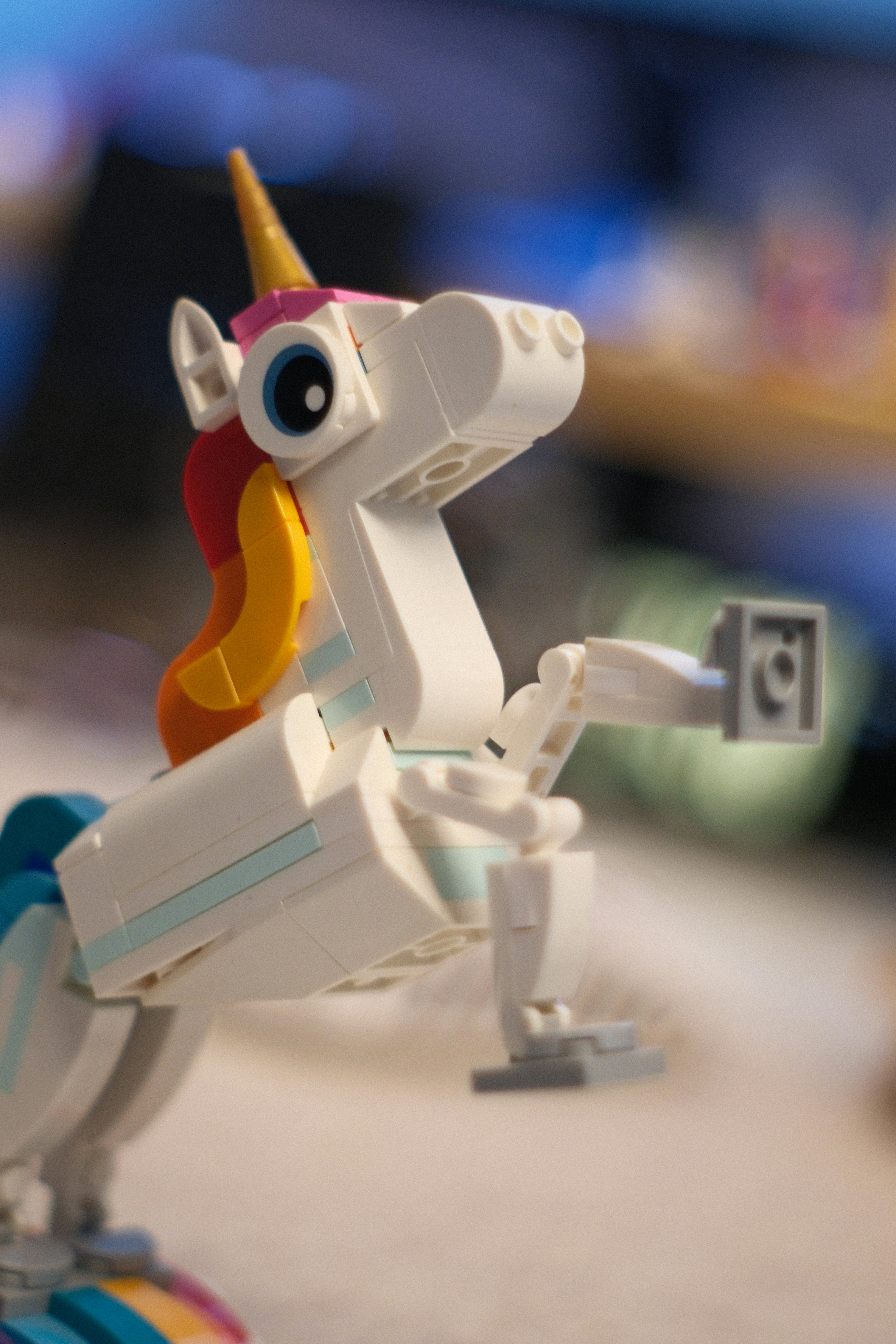 Lego Unicorn on a SoftBU Frame: A Playful Portrait