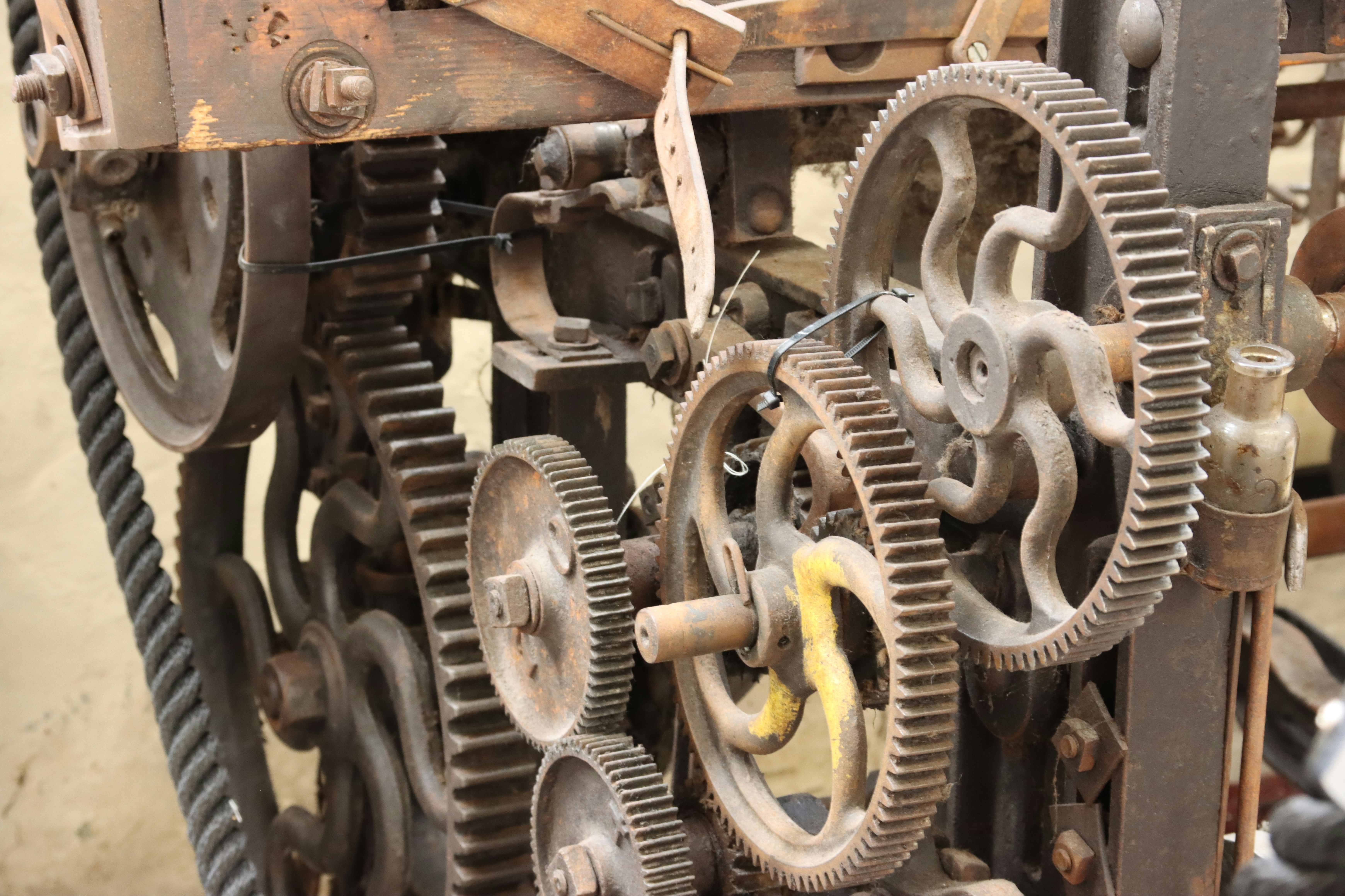 Industrial Clockwork in Focus: A Tangle of Rusted Gears